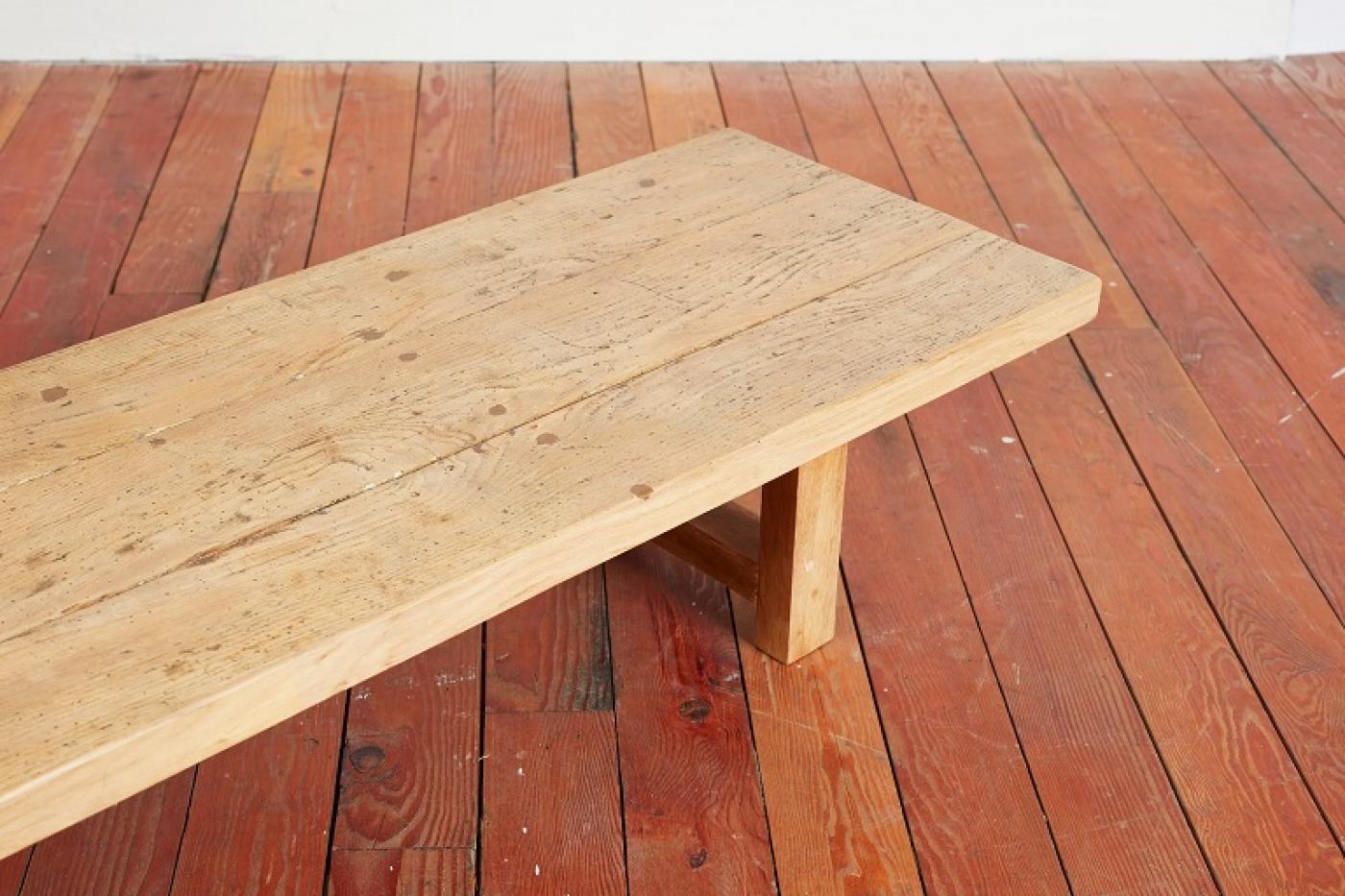 Charlotte Perriand - LARGE OAK COFFEE TABLE BENCH, FRANCE, 1950S