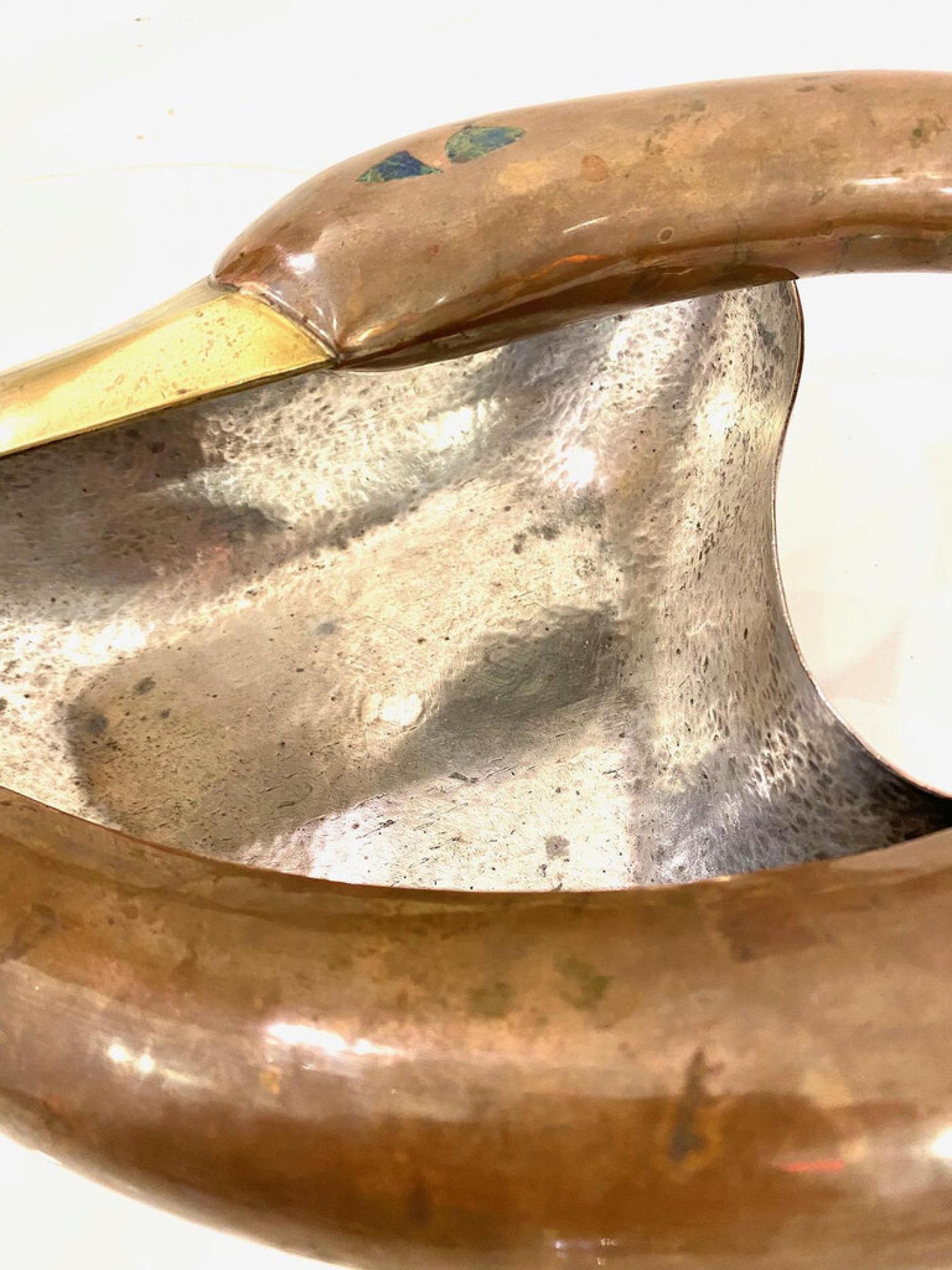 Chato Castillo - SILVER PLATED AND COPPER SWAN CENTER PIECE BY CHATO ...