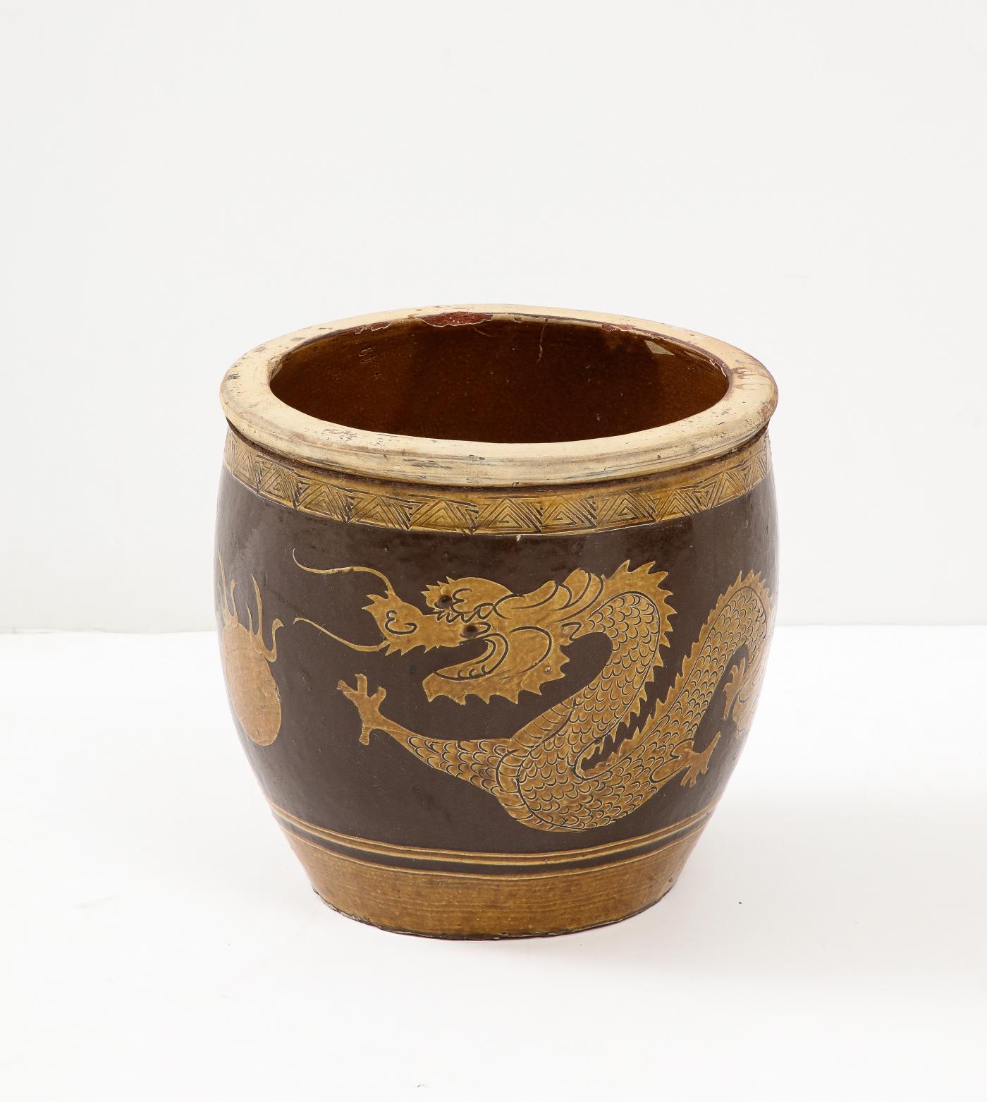 Chinese Art Deco Dragon Jardinere