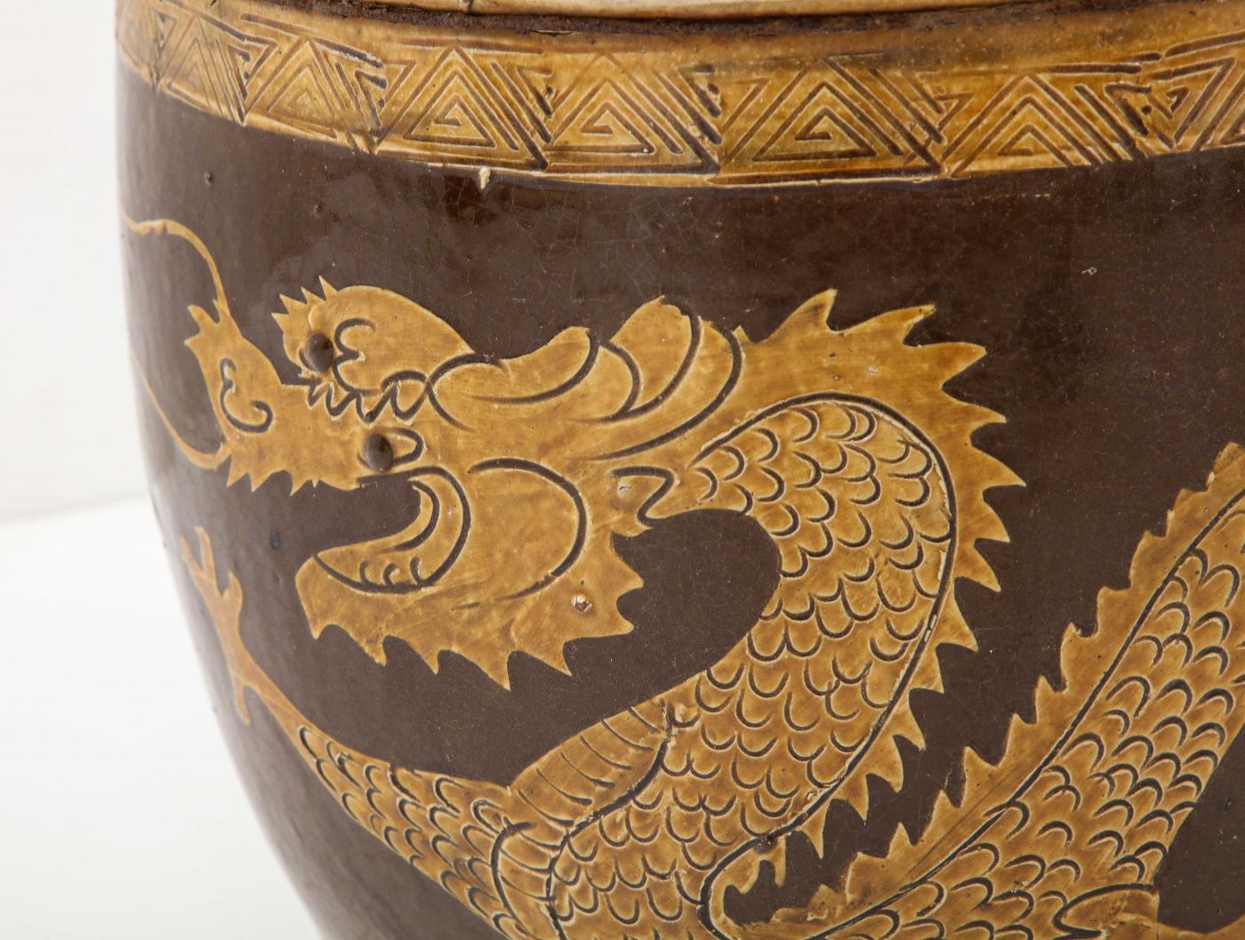 Chinese Art Deco Dragon Jardinere