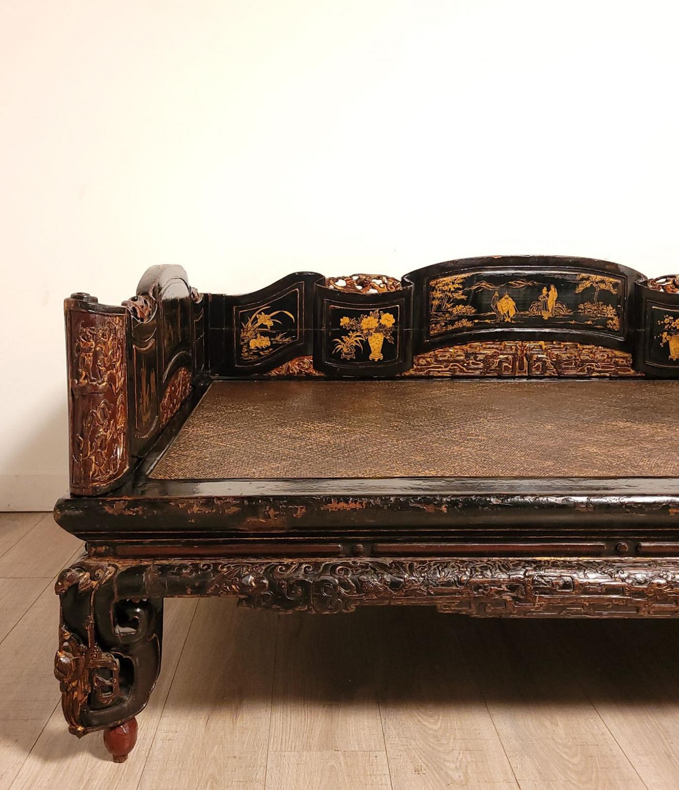 Chinese Opium Bed, circa 1890