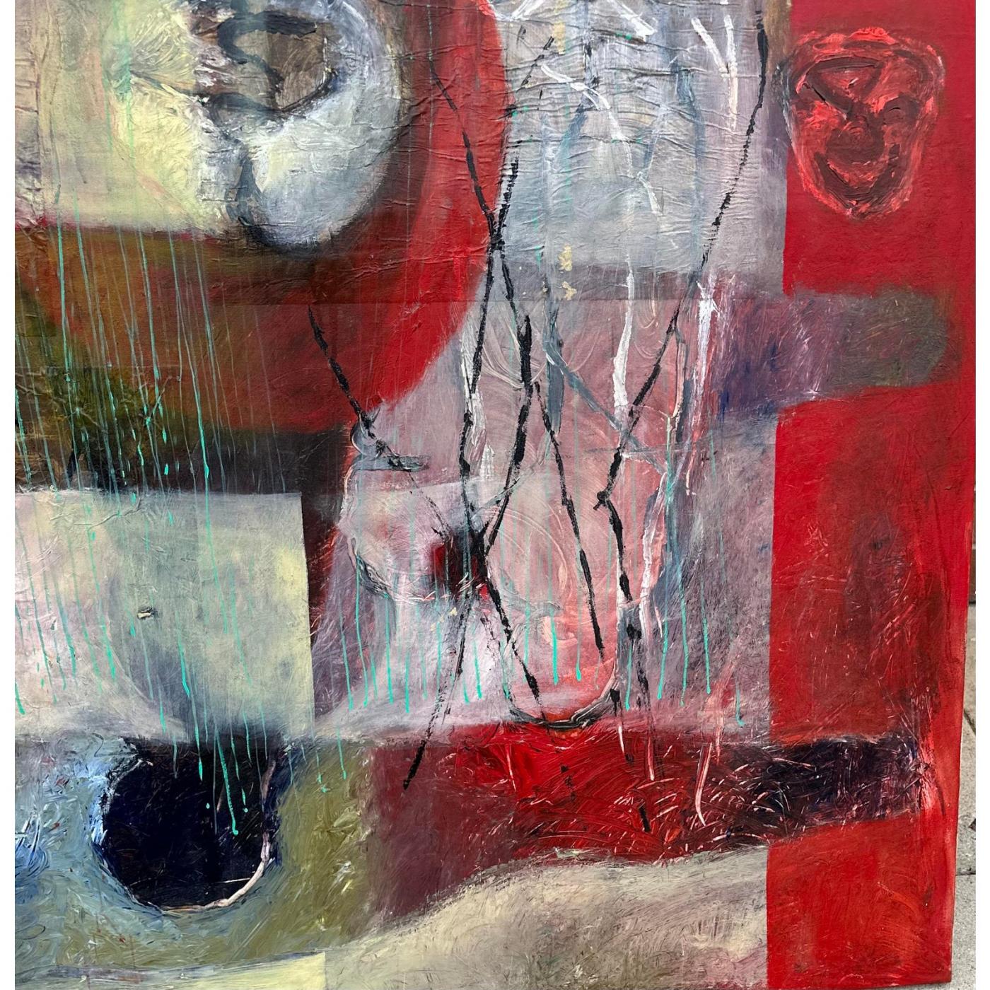 Cindy Kane - Huge Original Cindy Kane Abstract Oil Painting 1990