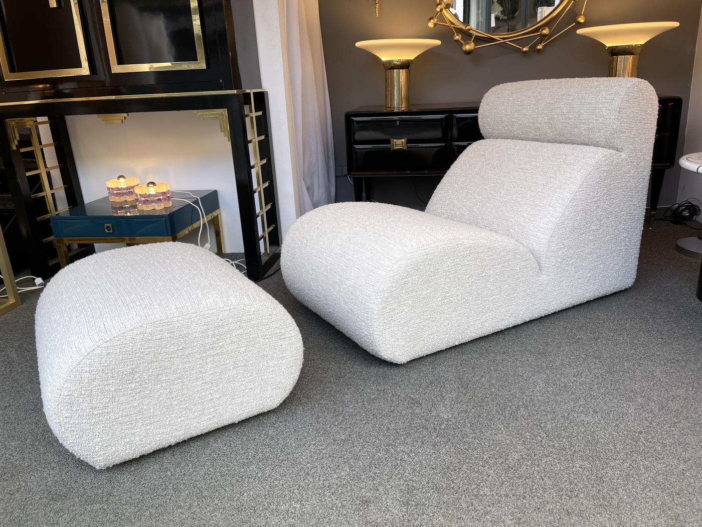 Cini Boeri - Bobo Relax Lounge Chair with Ottoman by Cini Boeri for ...