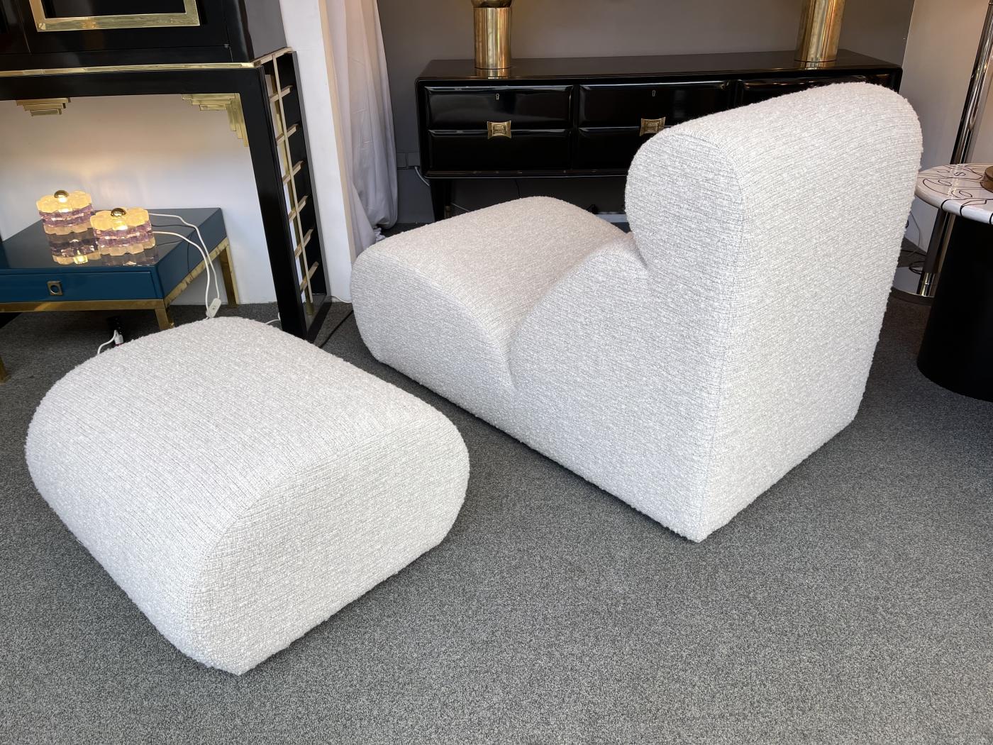 Cini Boeri - Bobo Relax Lounge Chair with Ottoman by Cini Boeri for ...