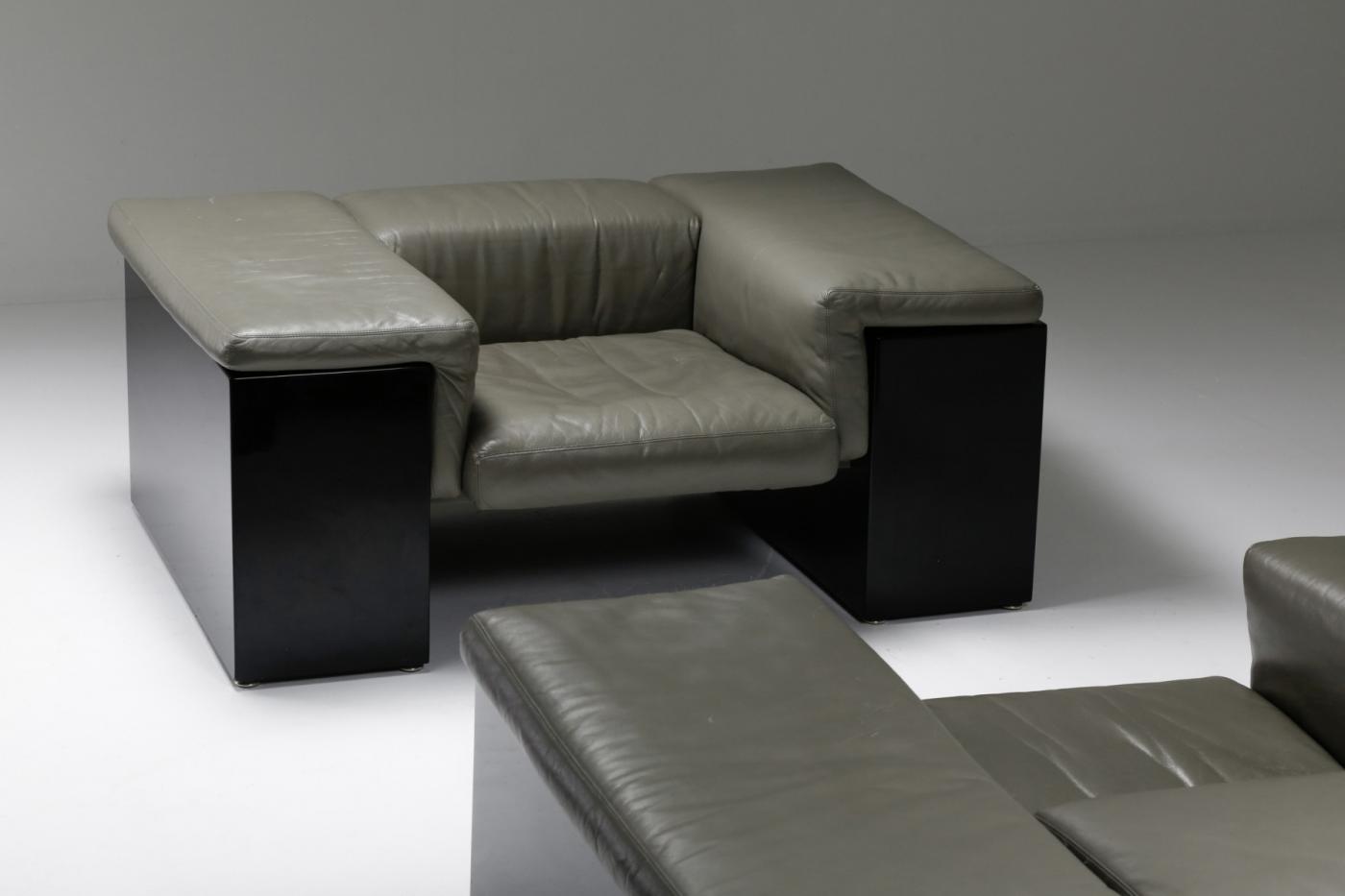 Cini Boeri - Post-modern Cini Boeri 'Brigadier' Lounge Chairs in ...