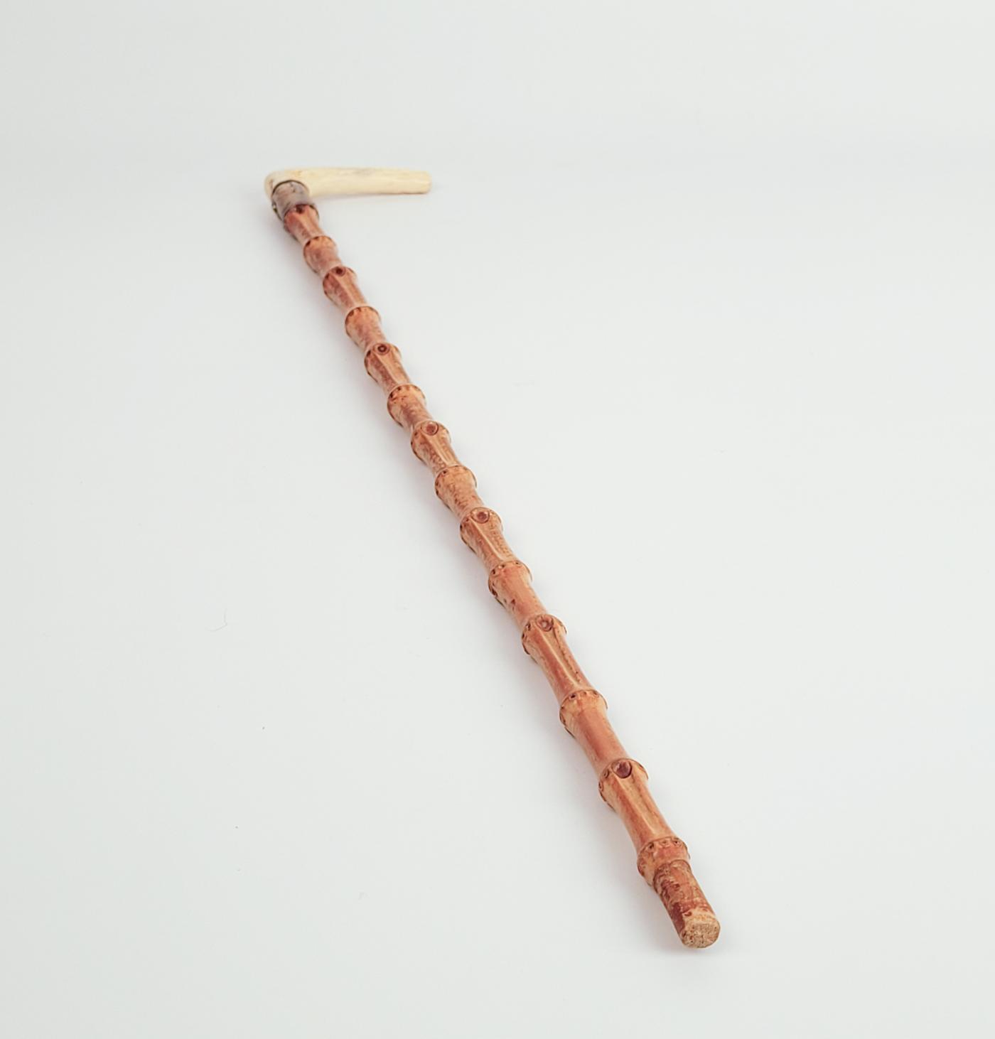 Circa 1900 Bone and Silver Bamboo Riding Crop, England