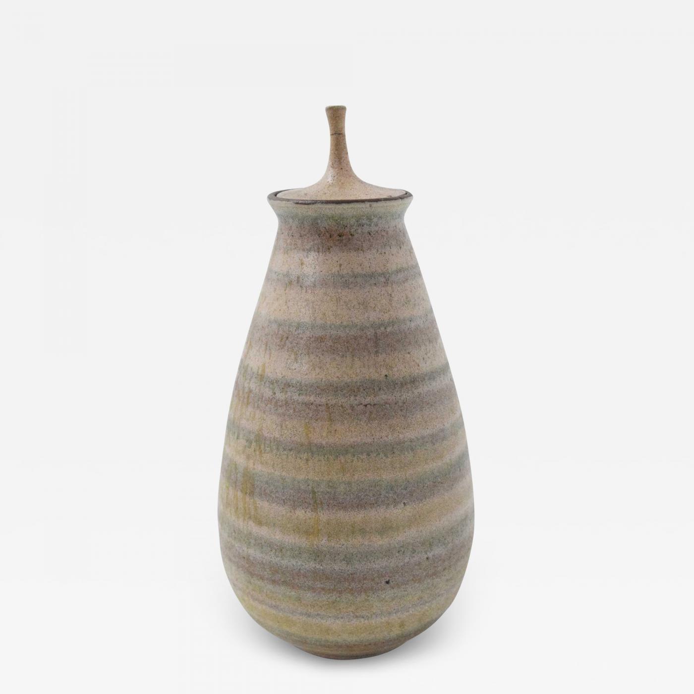 Clyde Burt - Clyde Burt Ceramic Vase with Lid