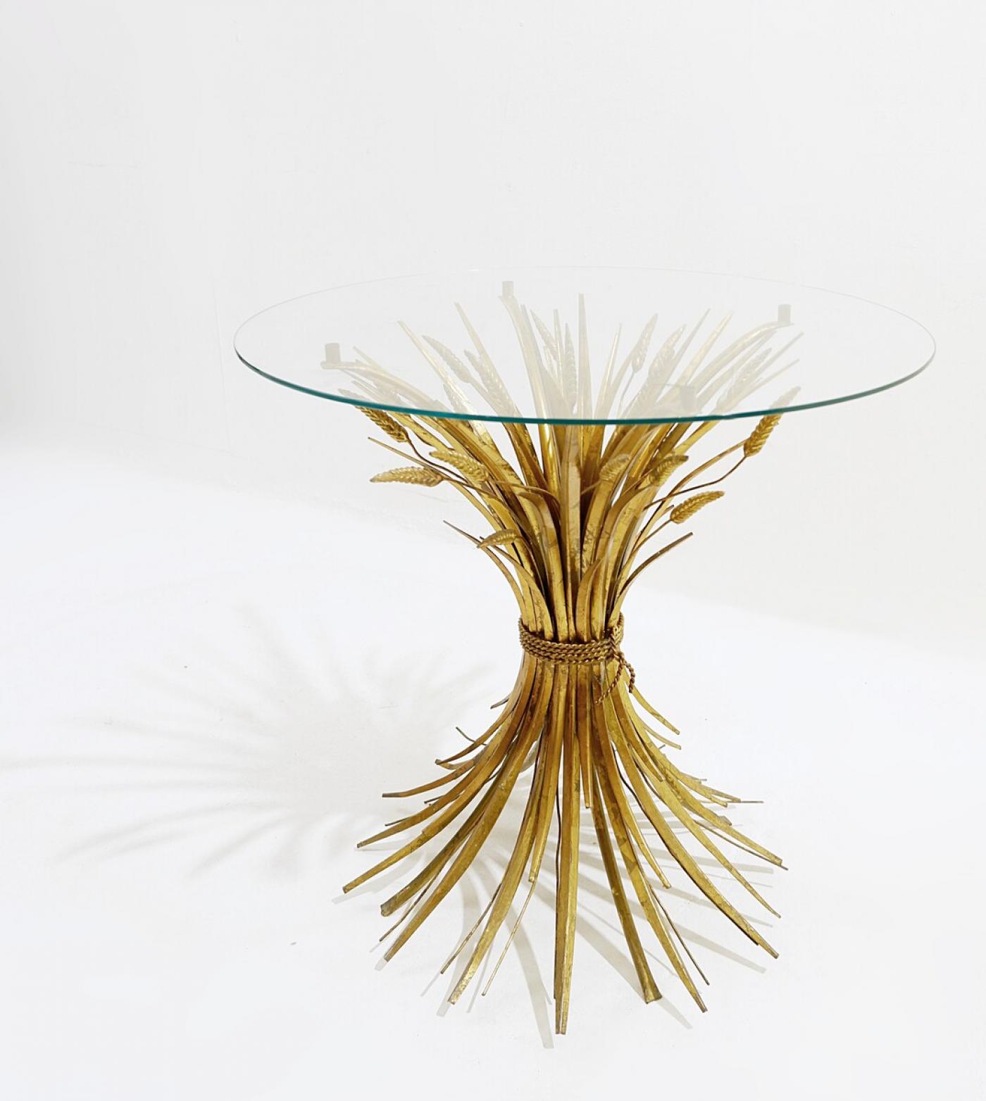 Coco Chanel - Mid Century "Sheaf of Wheat" Gueridon Table by Coco Chanel