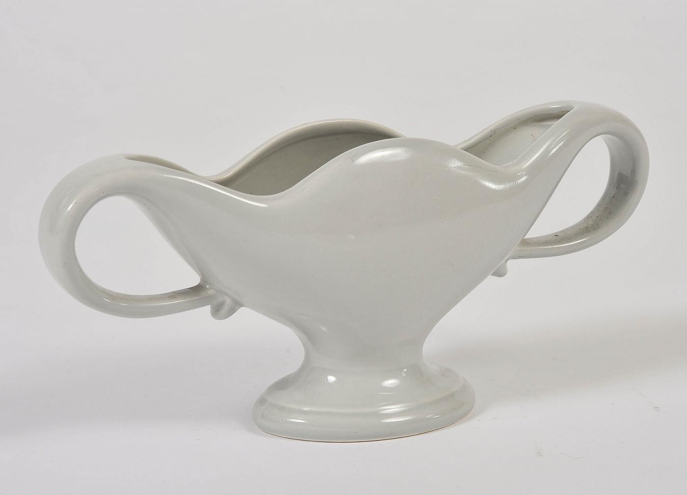 Constance Spry - 1950s pale grey/blue Fulham Pottery vase