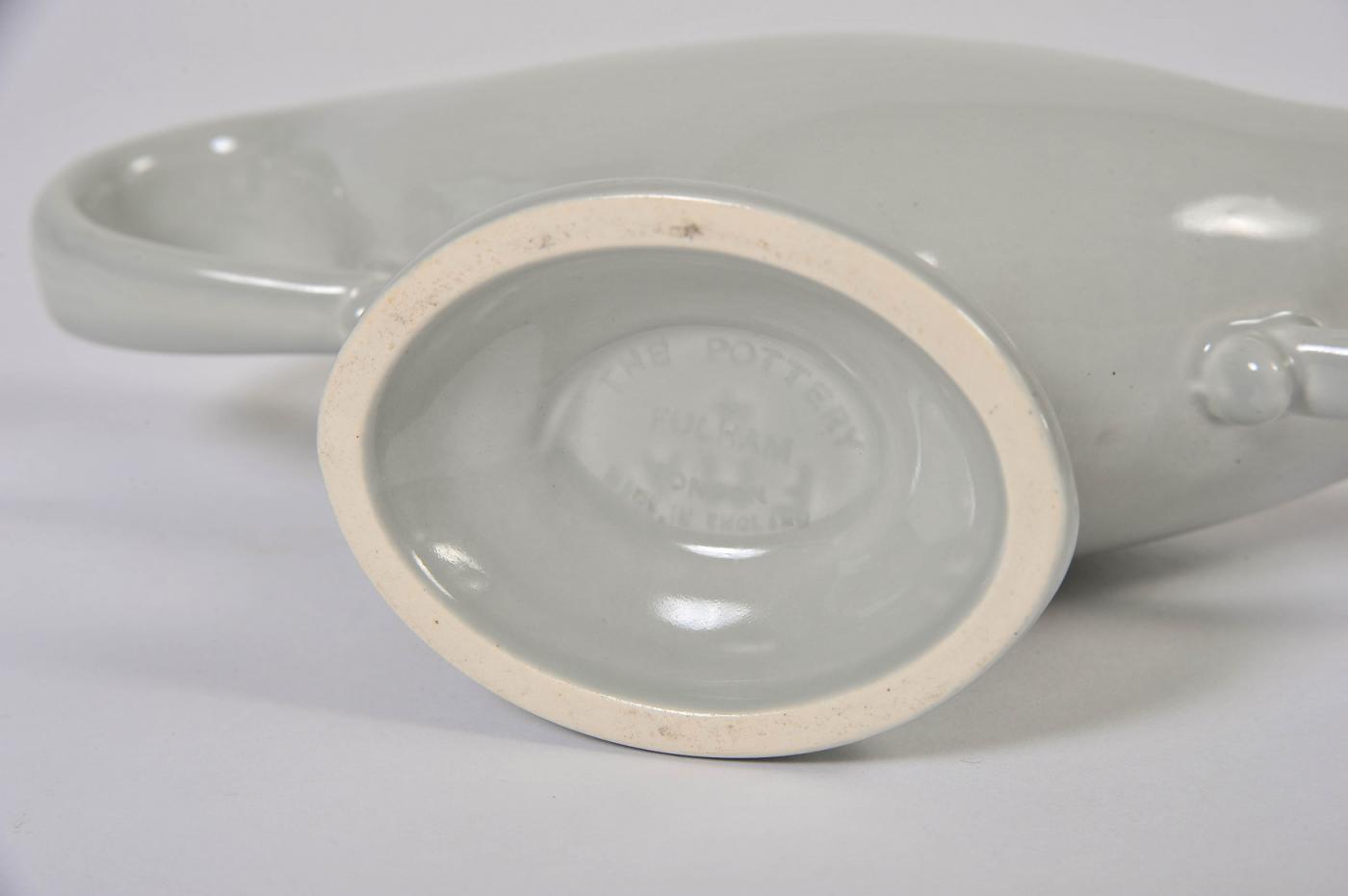 Constance Spry - 1950s pale grey/blue Fulham Pottery vase