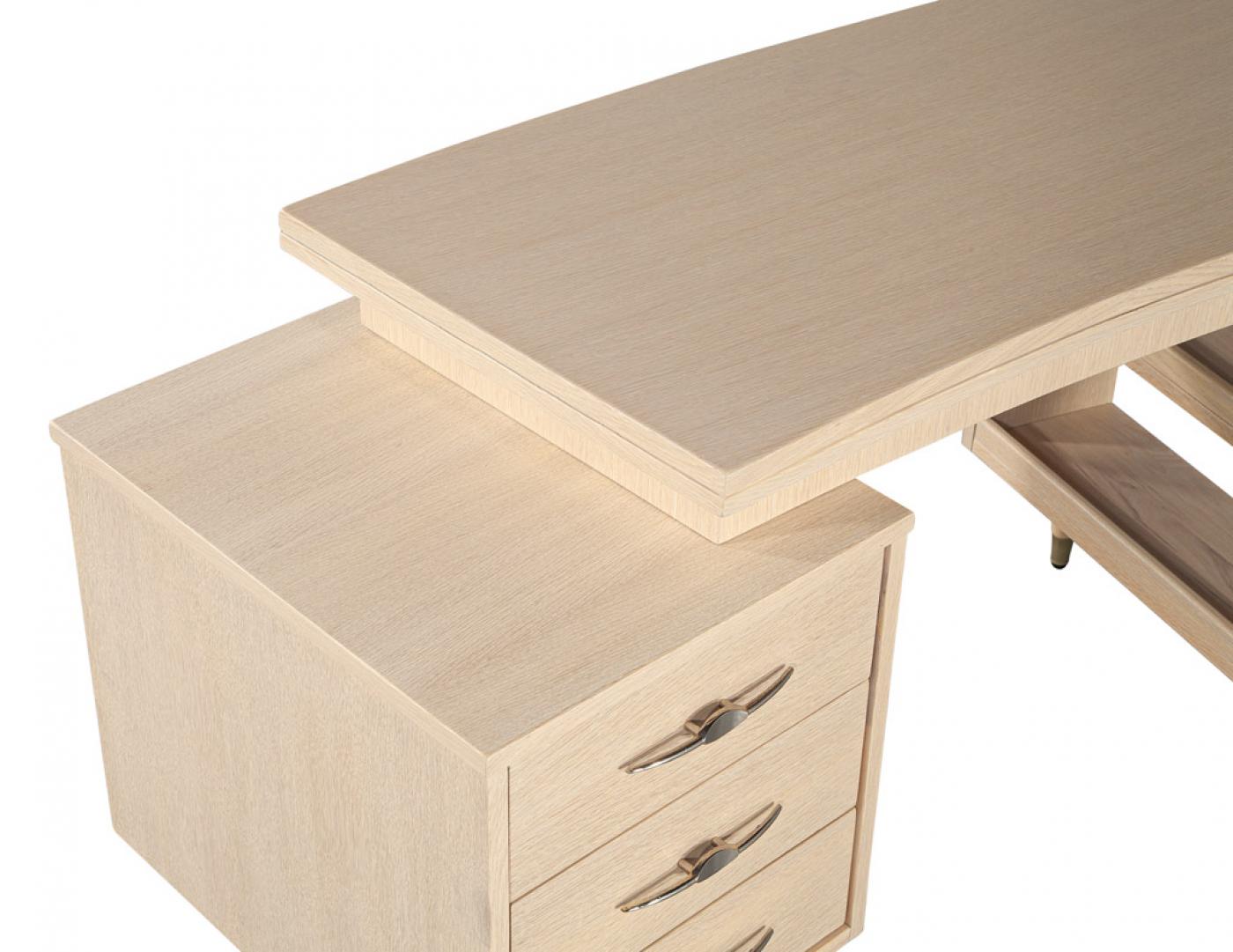 Contemporary Curved Writing Desk with Matching Desk Chair