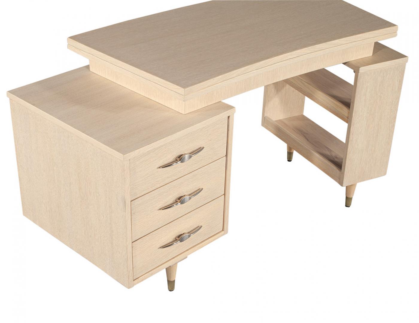 Contemporary Curved Writing Desk with Matching Desk Chair