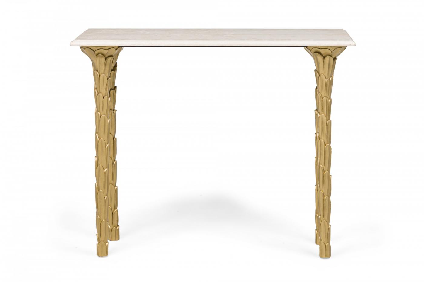 Contemporary Palm Style Gilt Console Table 1
