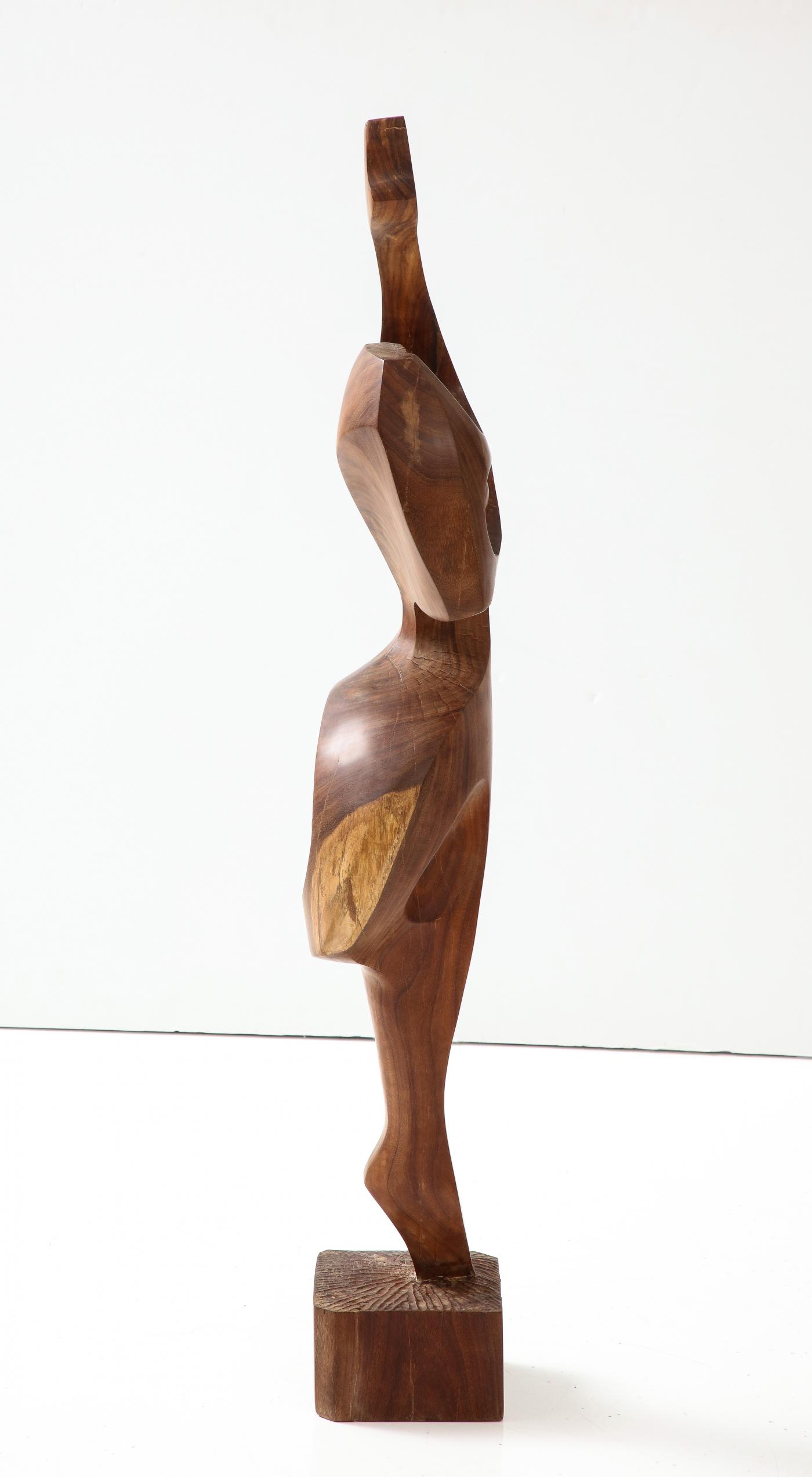 Cubist Wooden Sculpture by Ulises Jimenez Obregon