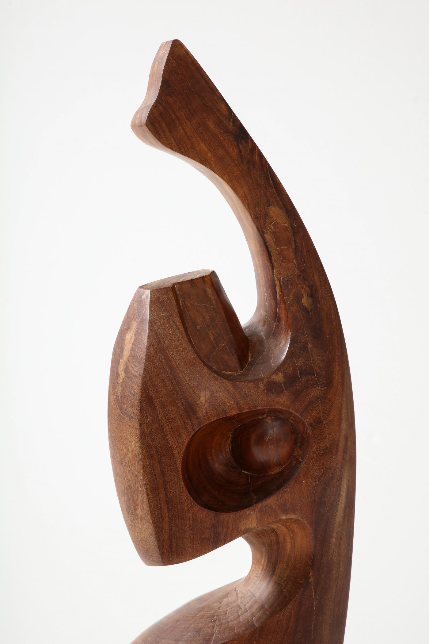 Cubist Wooden Sculpture by Ulises Jimenez Obregon