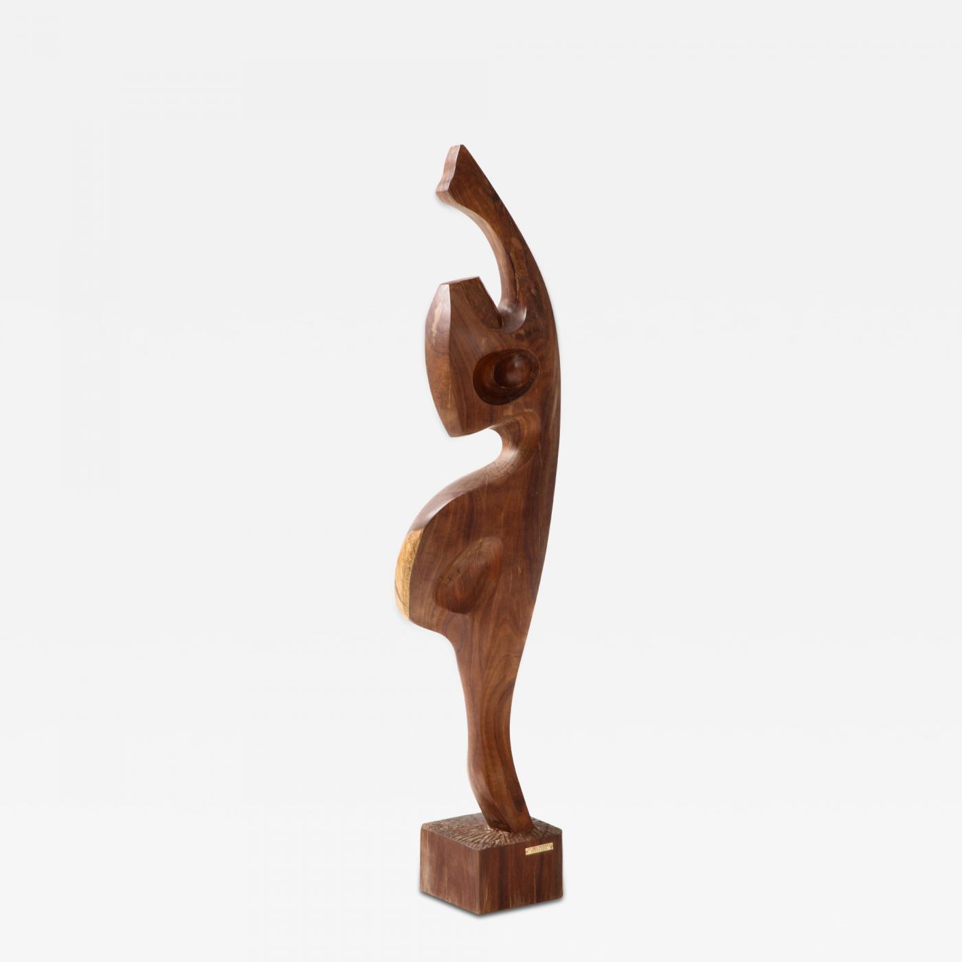 Cubist Wooden Sculpture by Ulises Jimenez Obregon