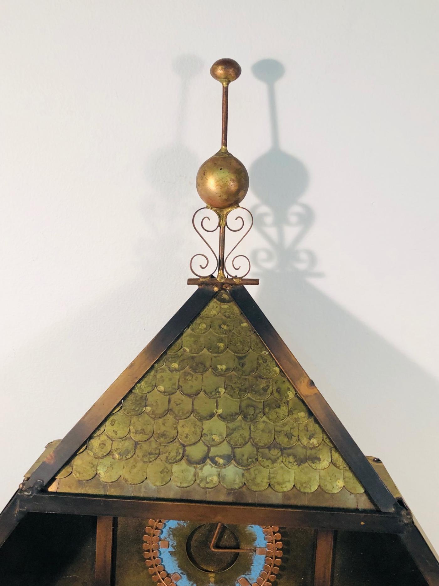 Curtis Jeré - Rare Curtis Jere Wall Sculpture Birds in Front of a Clock ...