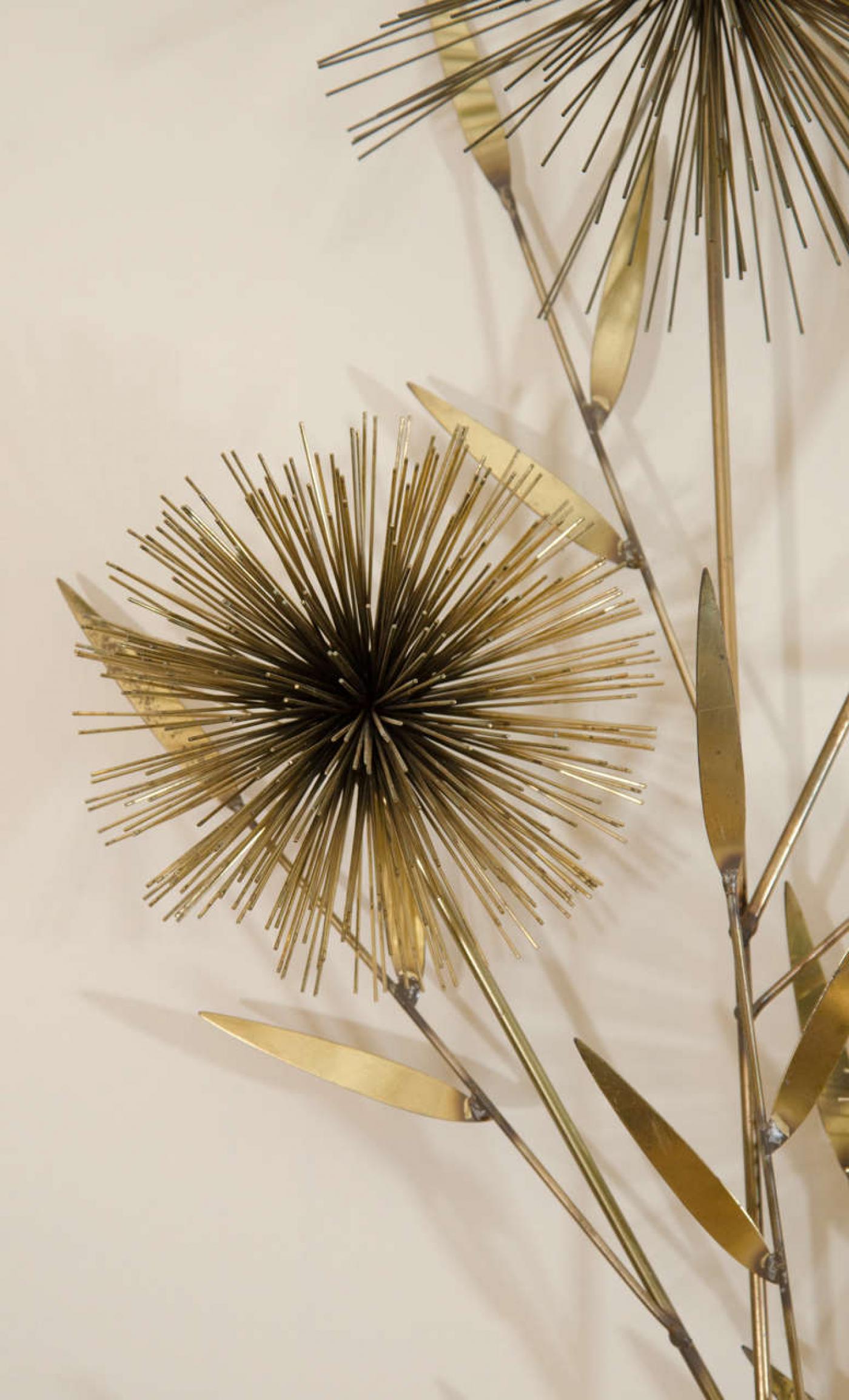 Curtis Jeré - Pair of Curtis Jere Modernist Pom Pom Flower Spray Wall ...