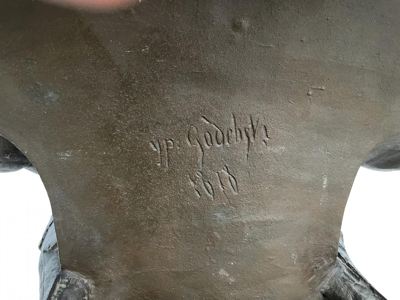 Cyprian Godebski - Large bust of Adolphe Burggraeve (1806-1902) by ...