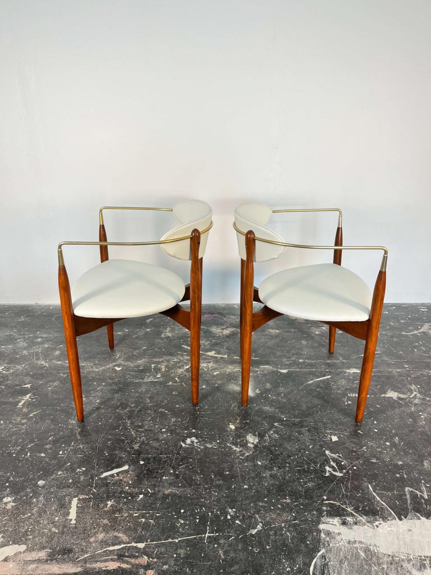 Dan Johnson - Dan Johnson for Selig Viscount Chairs in Leather Set of 4