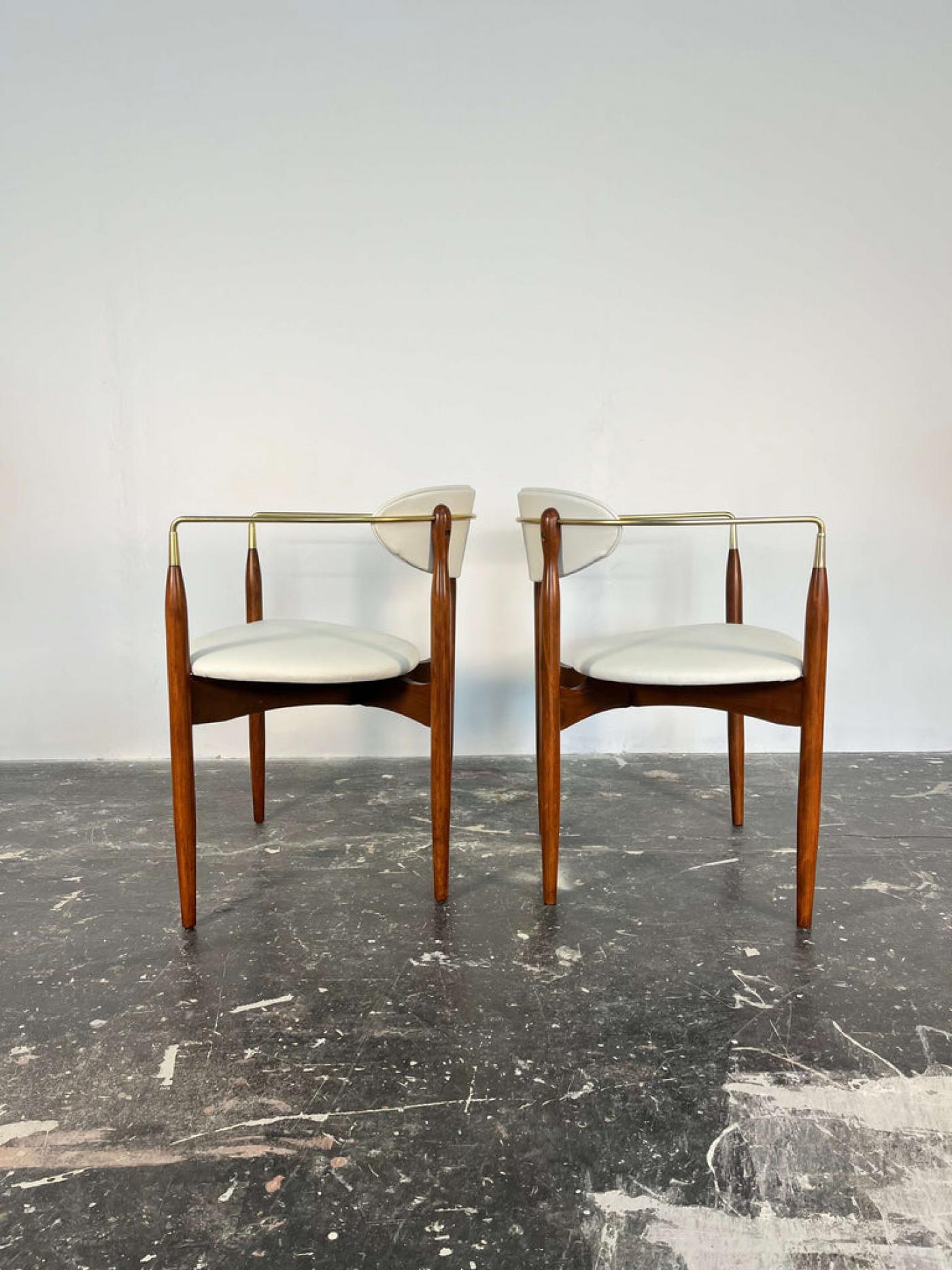 Dan Johnson - Dan Johnson for Selig Viscount Chairs in Leather Set of 4