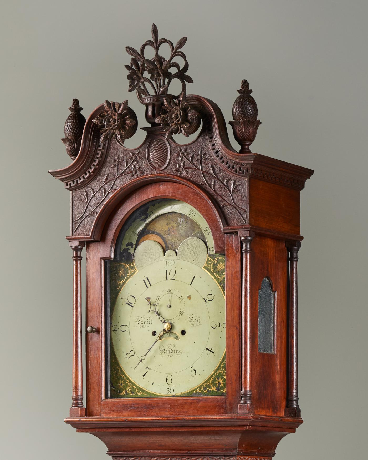 Daniel Rose - Tall Clock with Chippendale Carving
