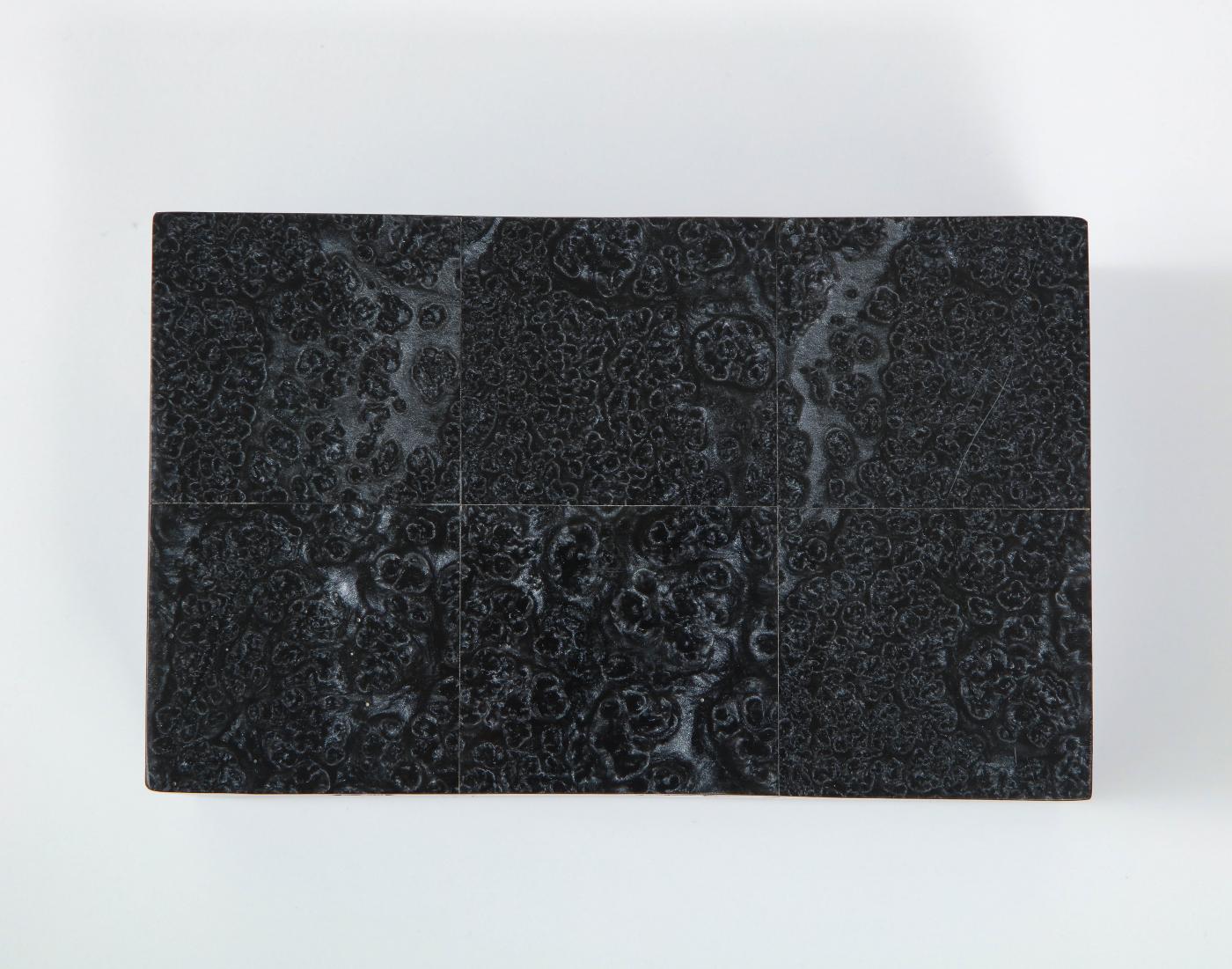 Dark Grey Resin Obsidian Keepsake Box