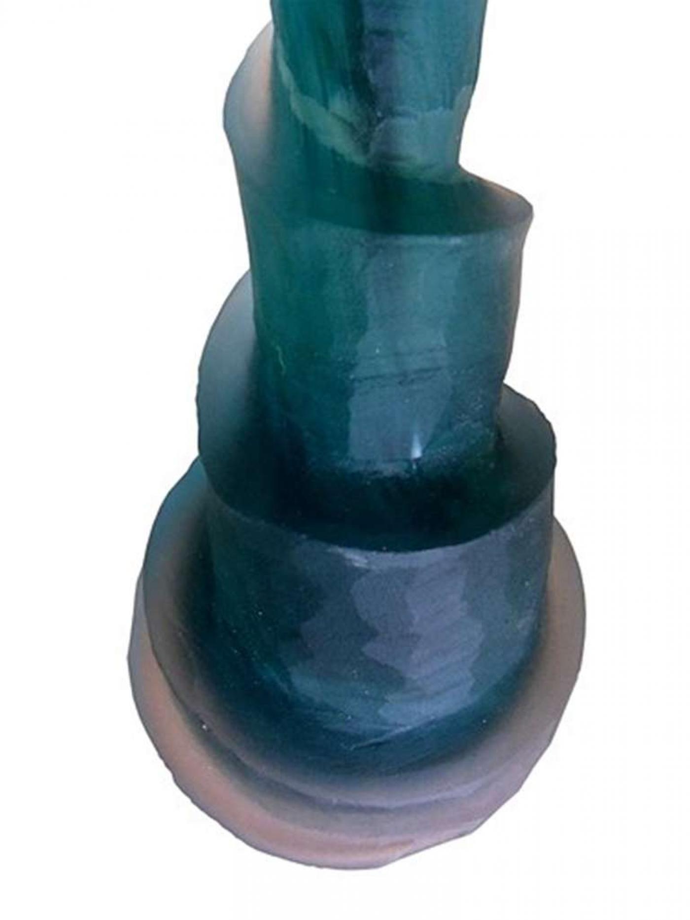 Daum / Daum Nancy - Daum Glass Candlesticks in Deep Blue Color