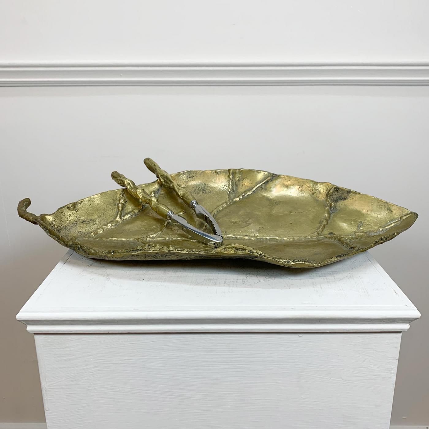 David Marshall - Decorative Brass Leaf Sculpture and Nut Cracker By ...