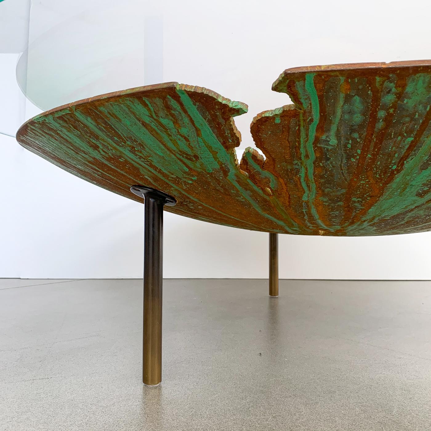 David Orth - David Orth Patinated Steel "Meteorite" Coffee Table