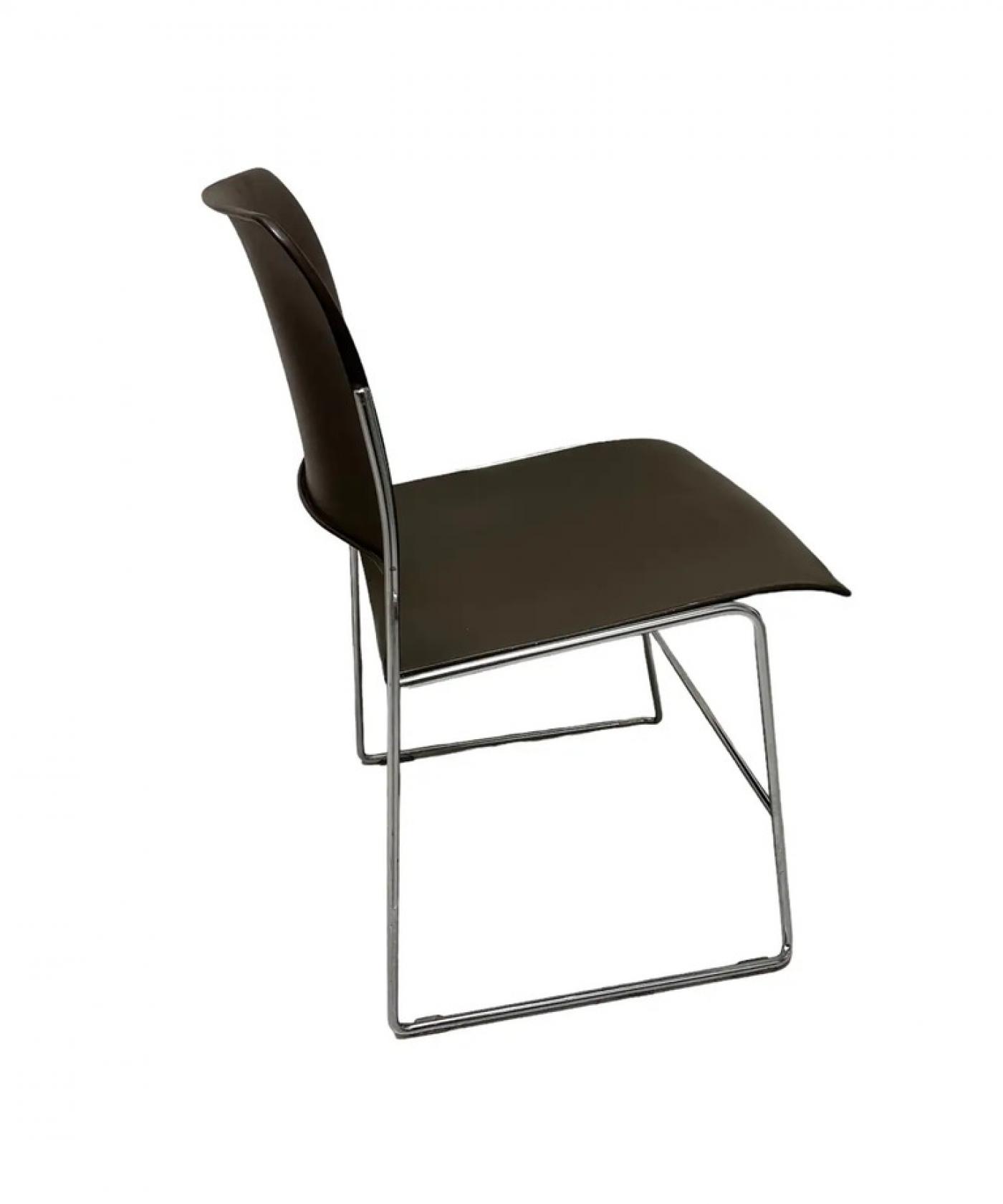 David Rowland - Set of 4 Stackable 40/4 Chairs By David Rowland in Dark ...