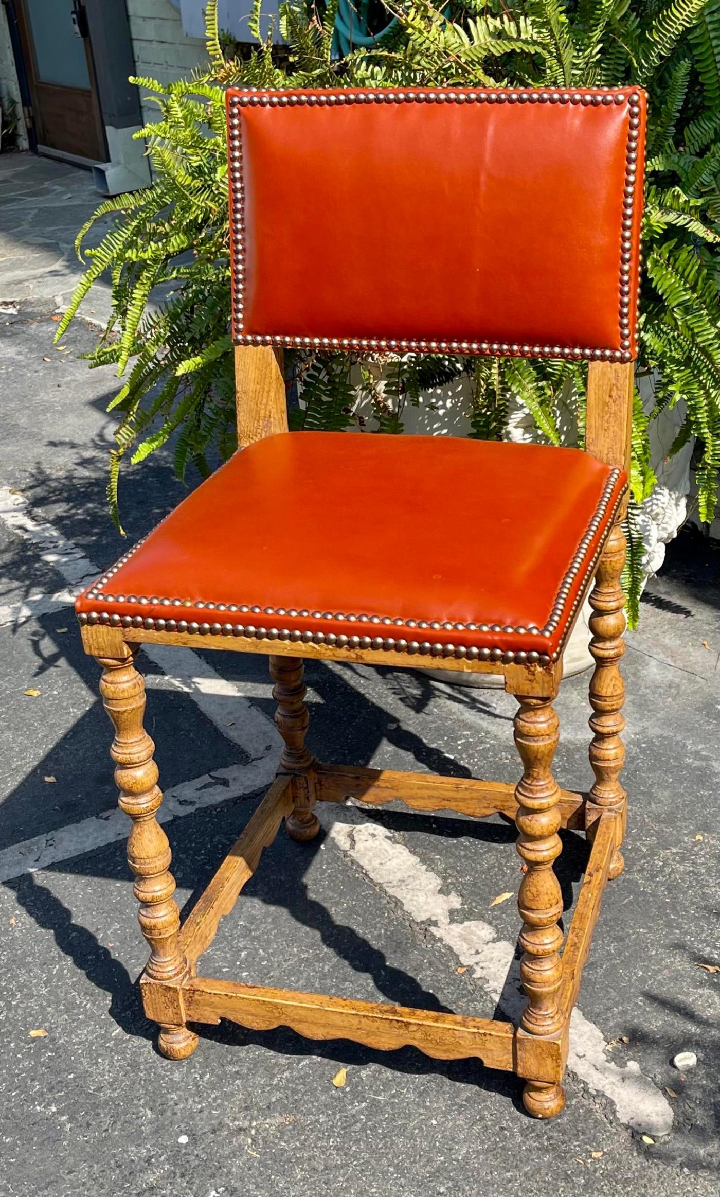 Dennis & Leen - Dennis & Leen Rustic Italian Leather Bar Stool