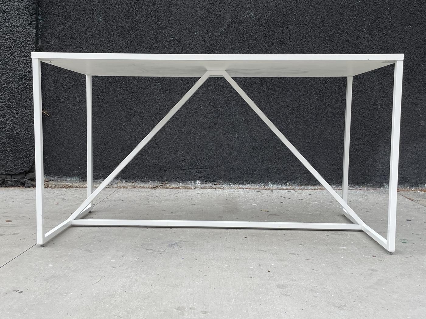 Desk or Bar Height Table in Metal and Powder Coated