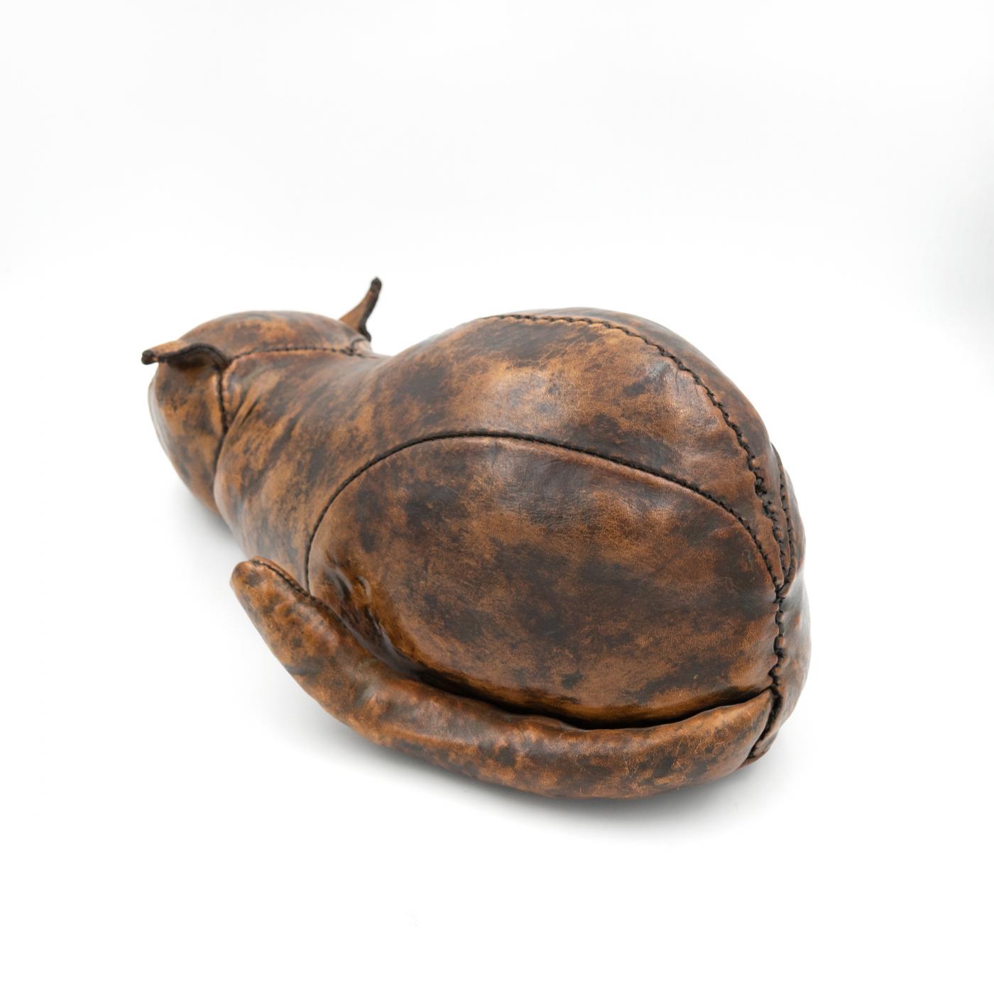 Dmitry Omersa - Omersa & Company Leather Cat Footstool/ Doorstop ...