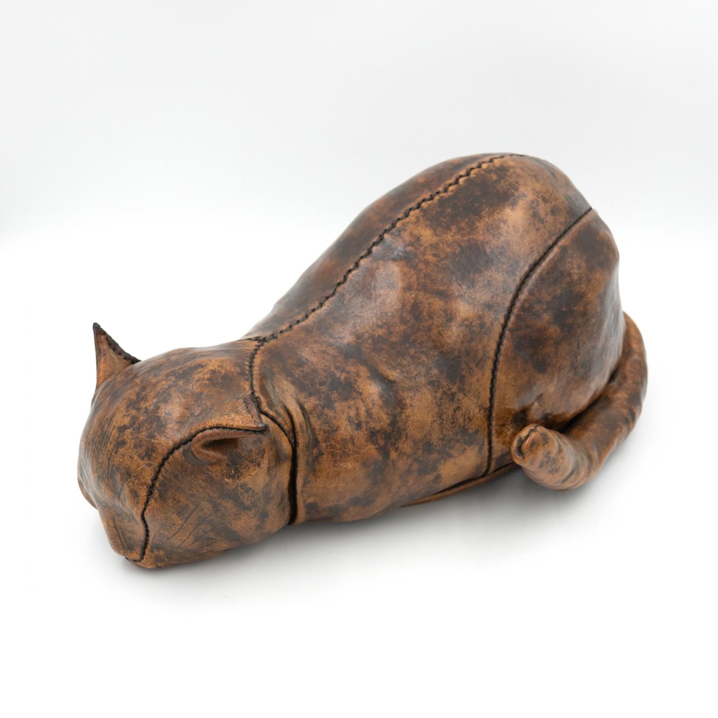 Dmitry Omersa - Omersa & Company Leather Cat Footstool/ Doorstop ...