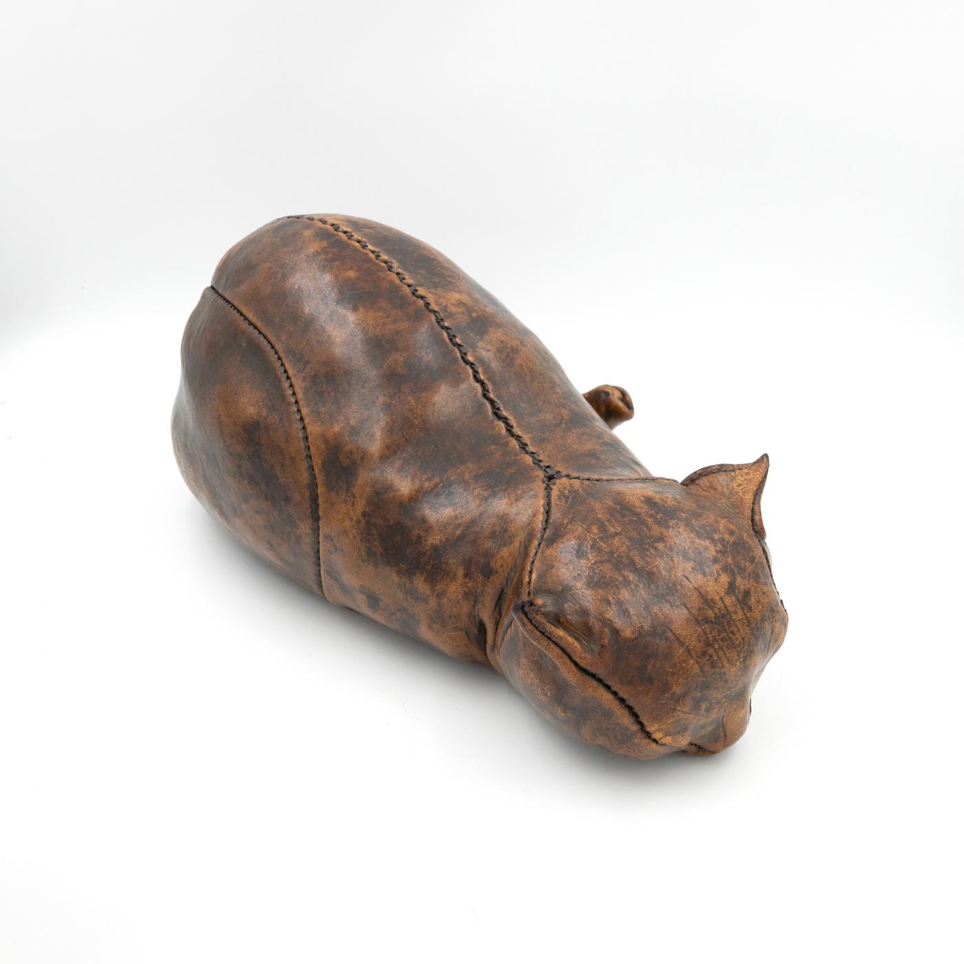 Dmitry Omersa - Omersa & Company Leather Cat Footstool/ Doorstop ...