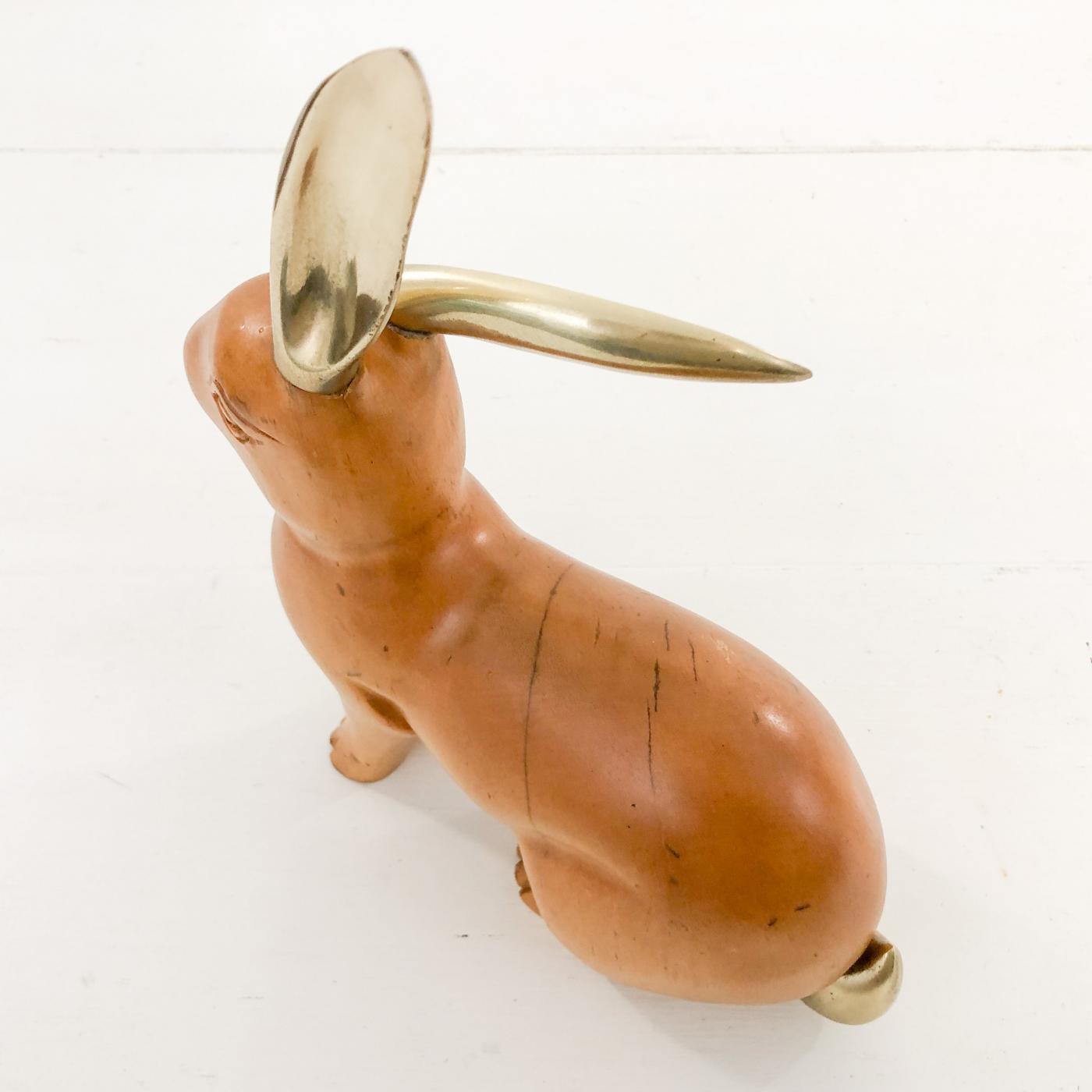 Dolbi Cashier - Brass and Maple Rabbit by Dolbi Cashier circa 1987