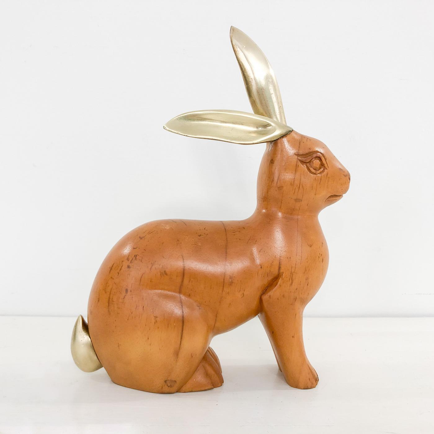 Dolbi Cashier - Brass and Maple Rabbit by Dolbi Cashier circa 1987