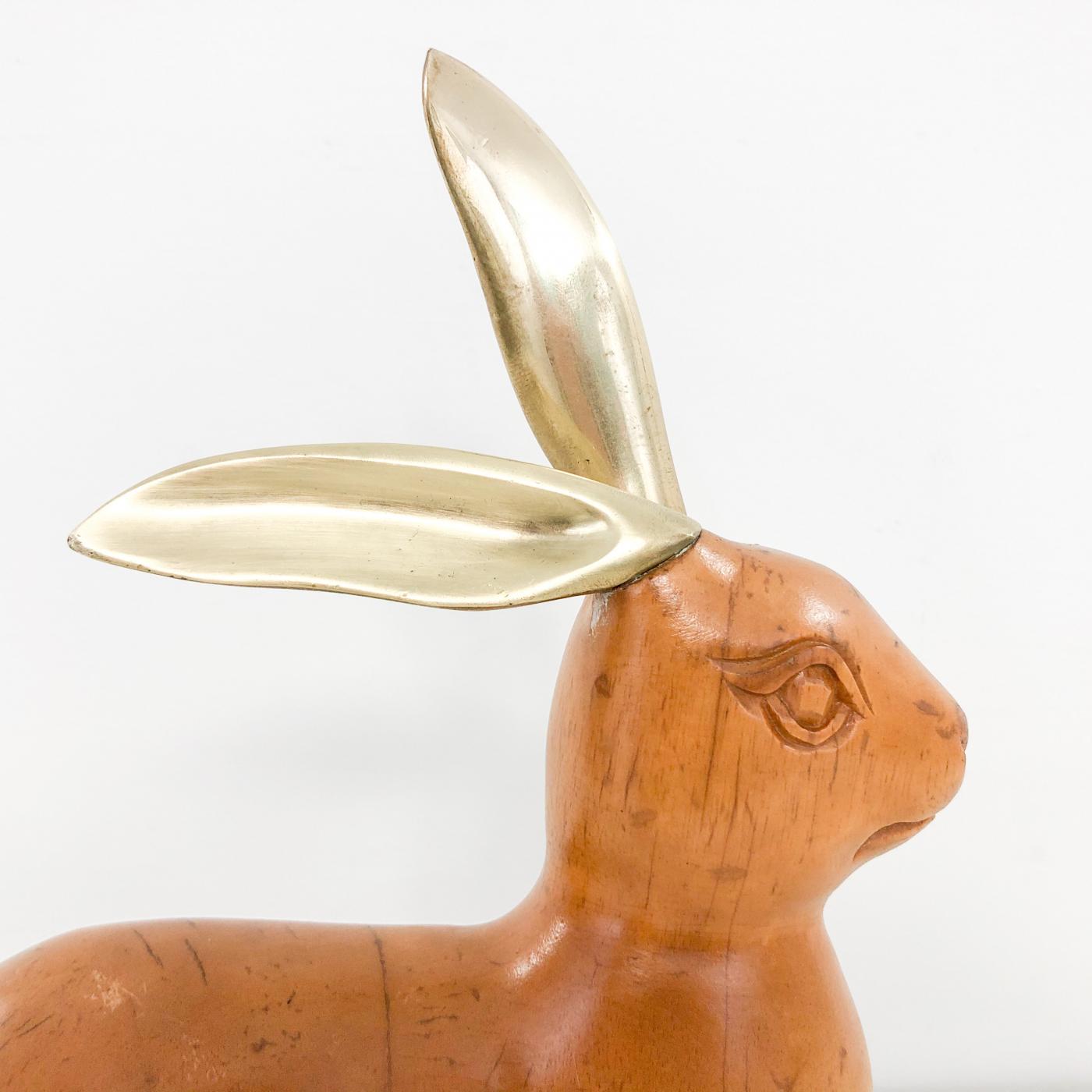 Dolbi Cashier - Brass and Maple Rabbit by Dolbi Cashier circa 1987