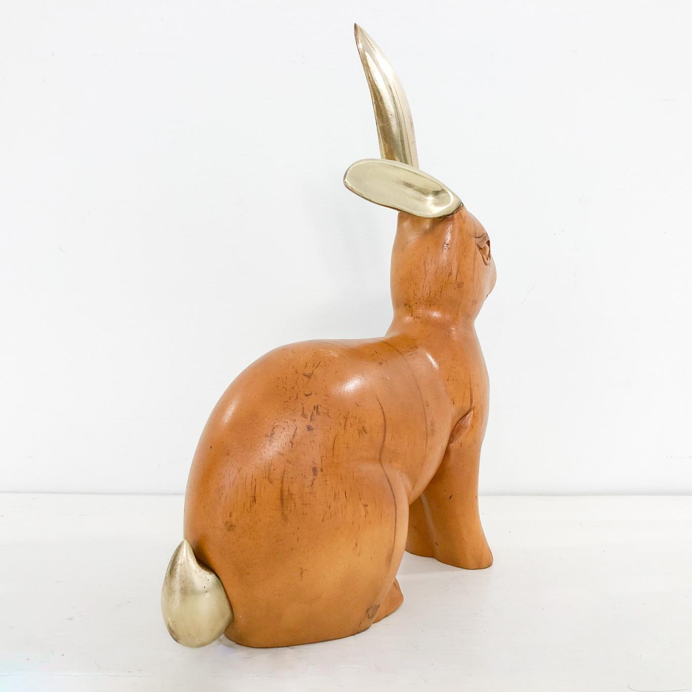 Dolbi Cashier - Brass and Maple Rabbit by Dolbi Cashier circa 1987