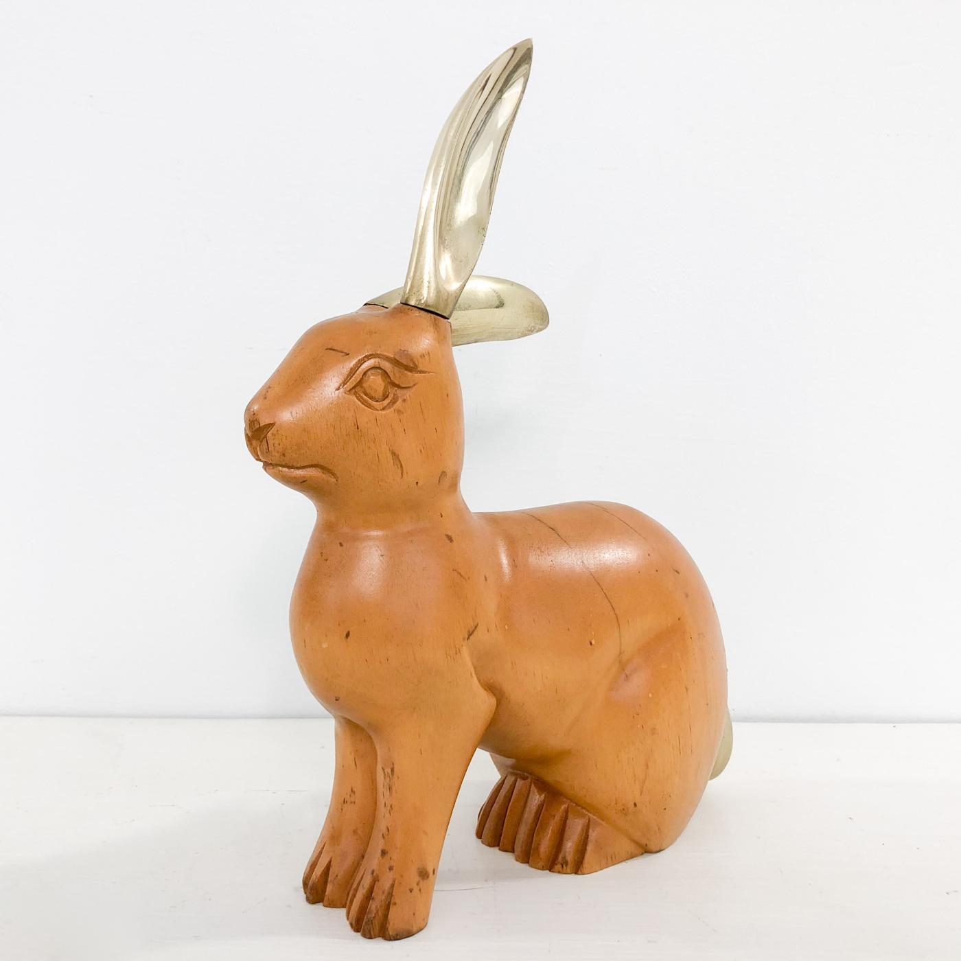 Dolbi Cashier - Brass and Maple Rabbit by Dolbi Cashier circa 1987