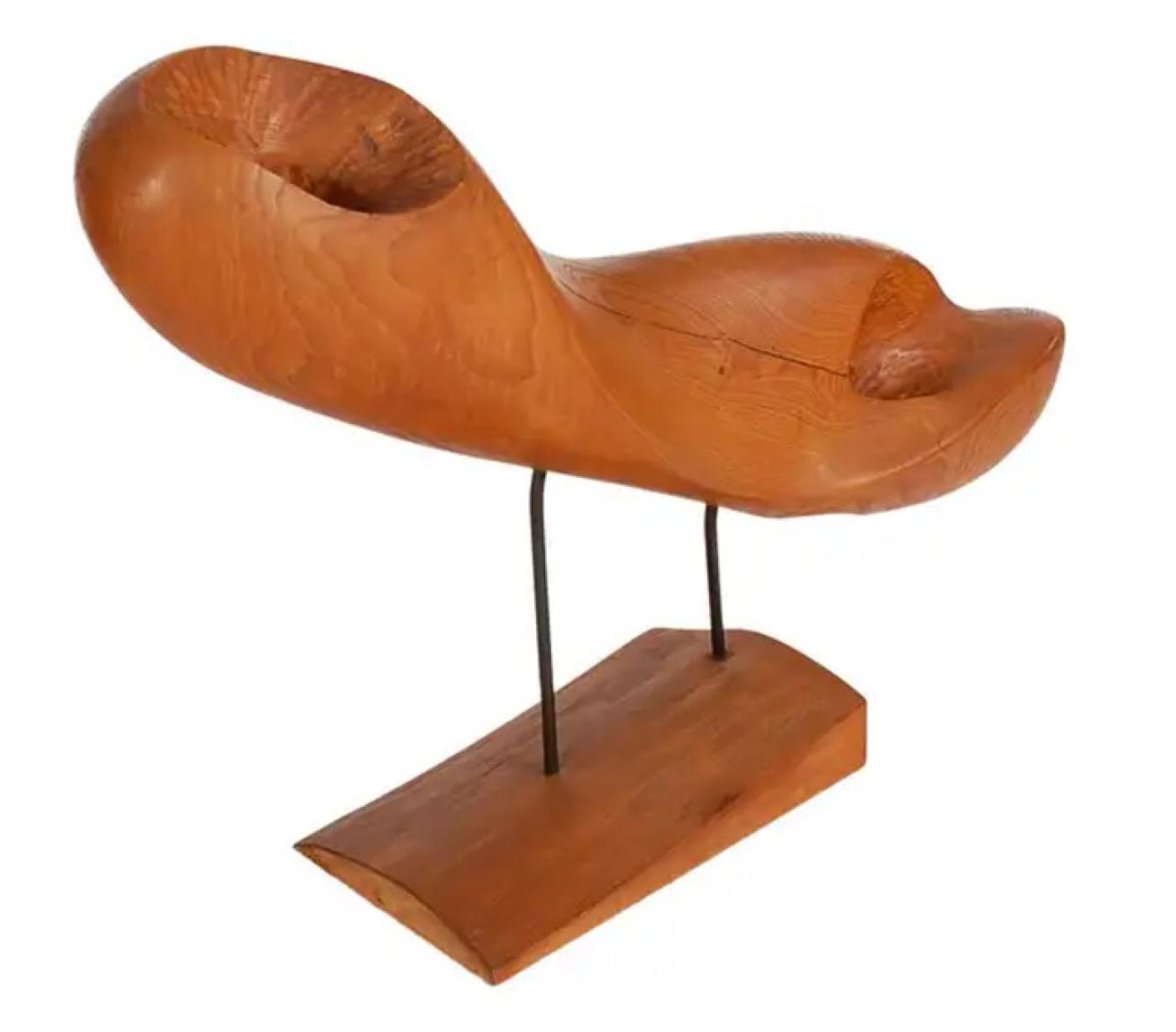 Don Shoemaker - Mid-Century Modern Large Abstract Wood Table Sculpture ...