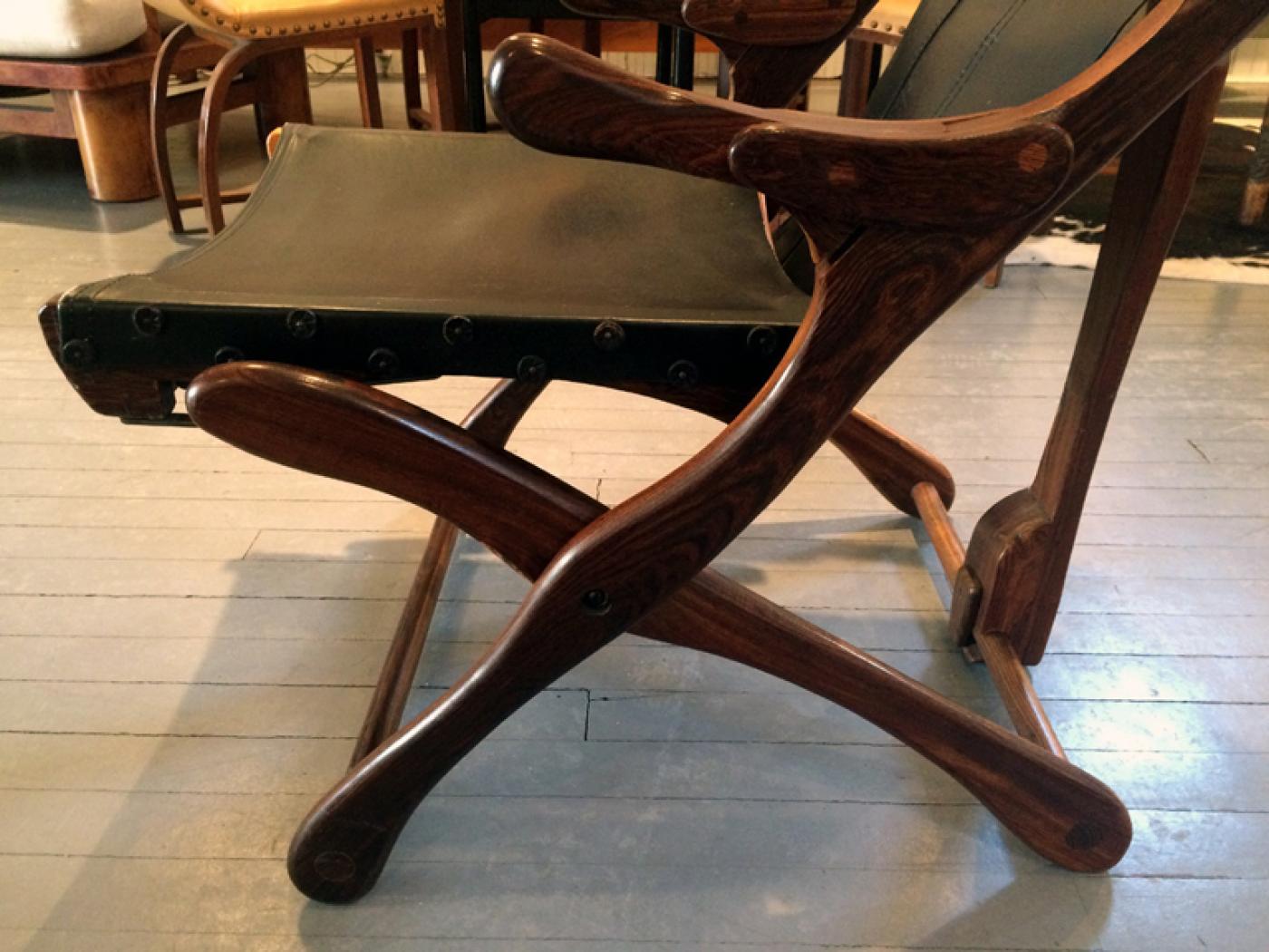 Don Shoemaker - Rosewood and Leather Lounge Chair with Ottoman