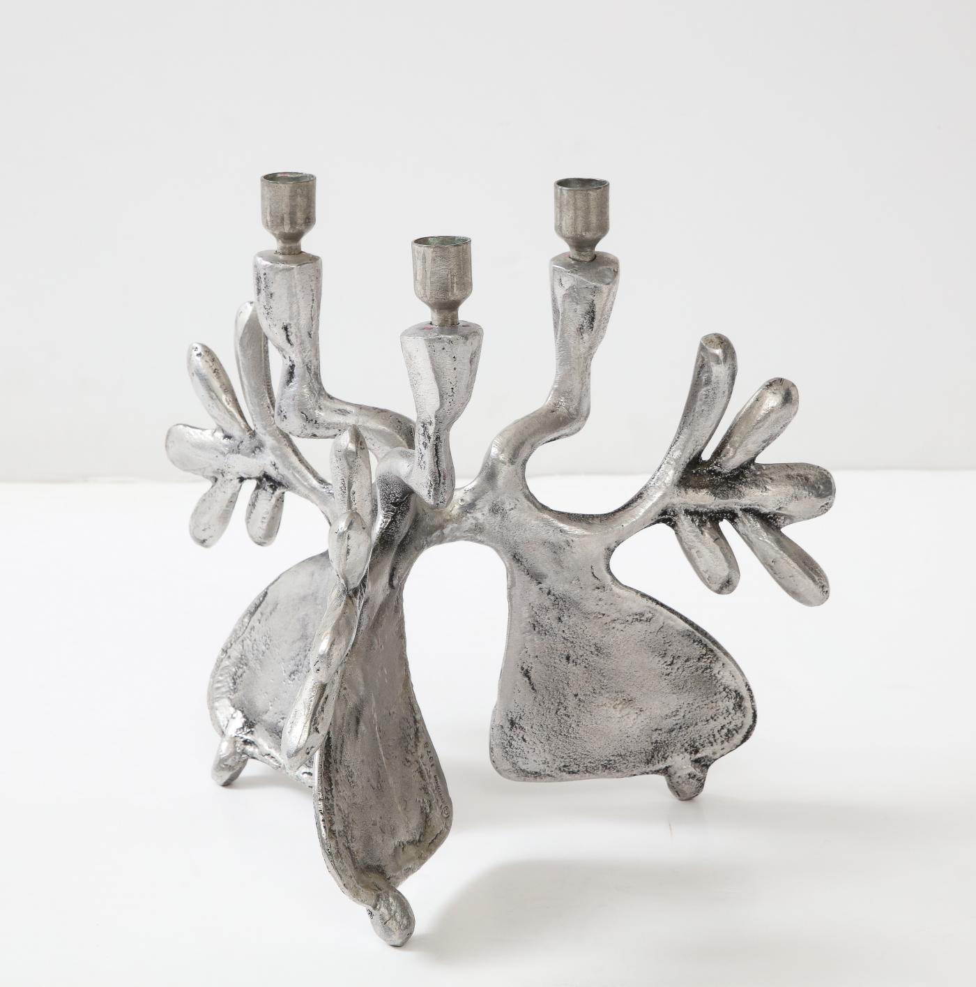 Donald Drumm - 1970's Don Drumm Aluminum Modern Candle Holder