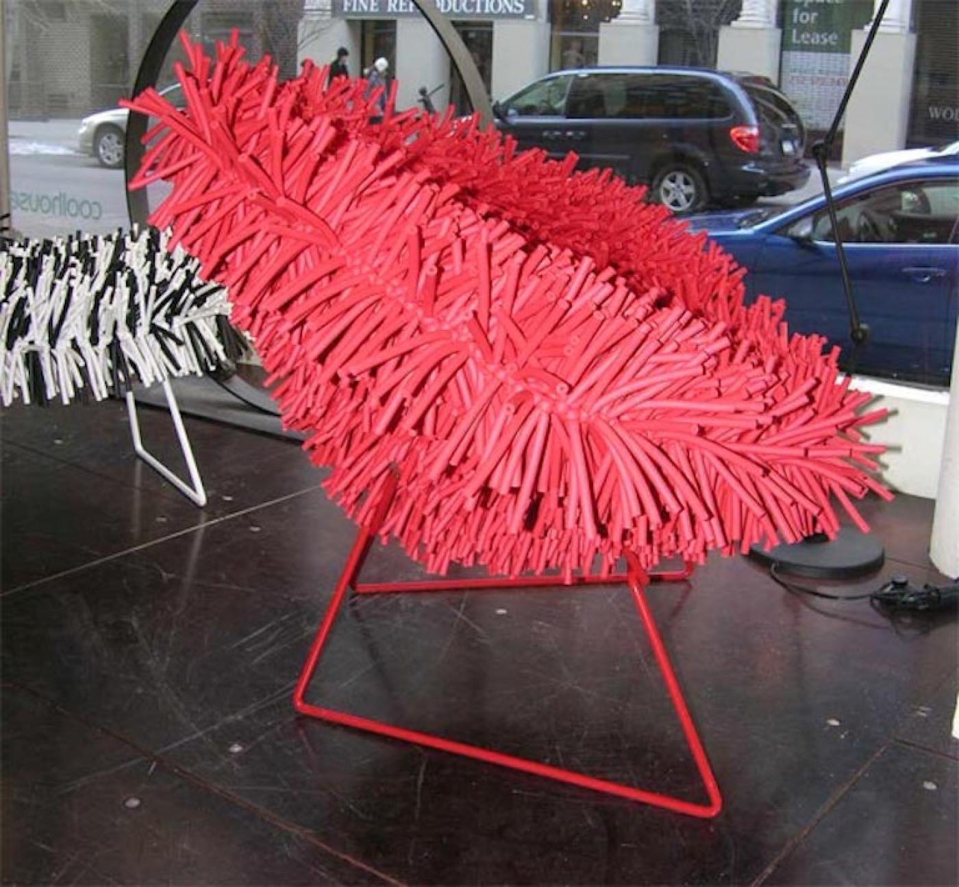 Douglas Homer - "Hairy" Bertoia Red Diamond Chair by Douglas Homer