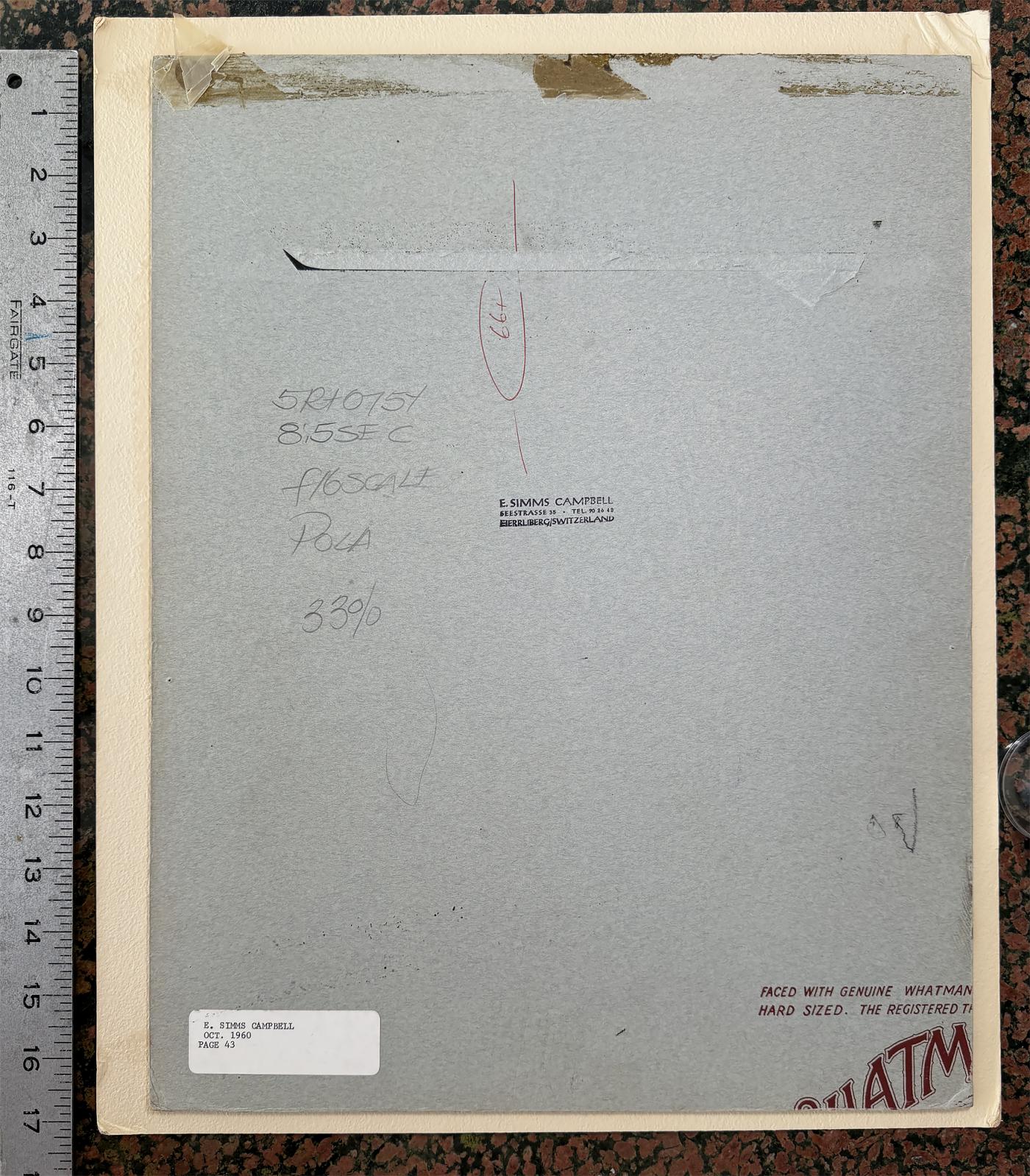 E. Simms Campbell - Harem: Sexy Nude Girl Illustration for Playboy. First Black Illustrator