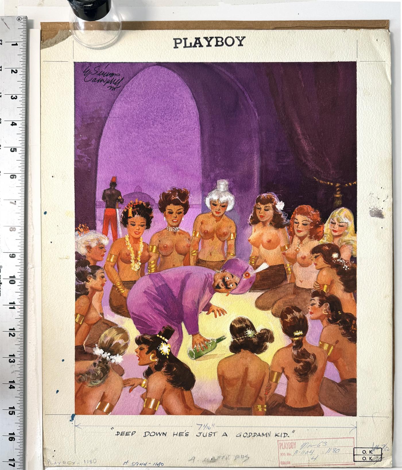 E. Simms Campbell - Harem with 14 Wives, Playboy Cartoon Black Cartoonist