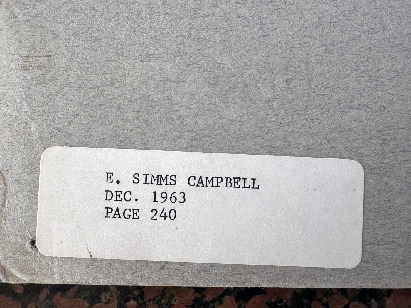E. Simms Campbell - Santa Claus Sexy Playboy Cartoon First African ...
