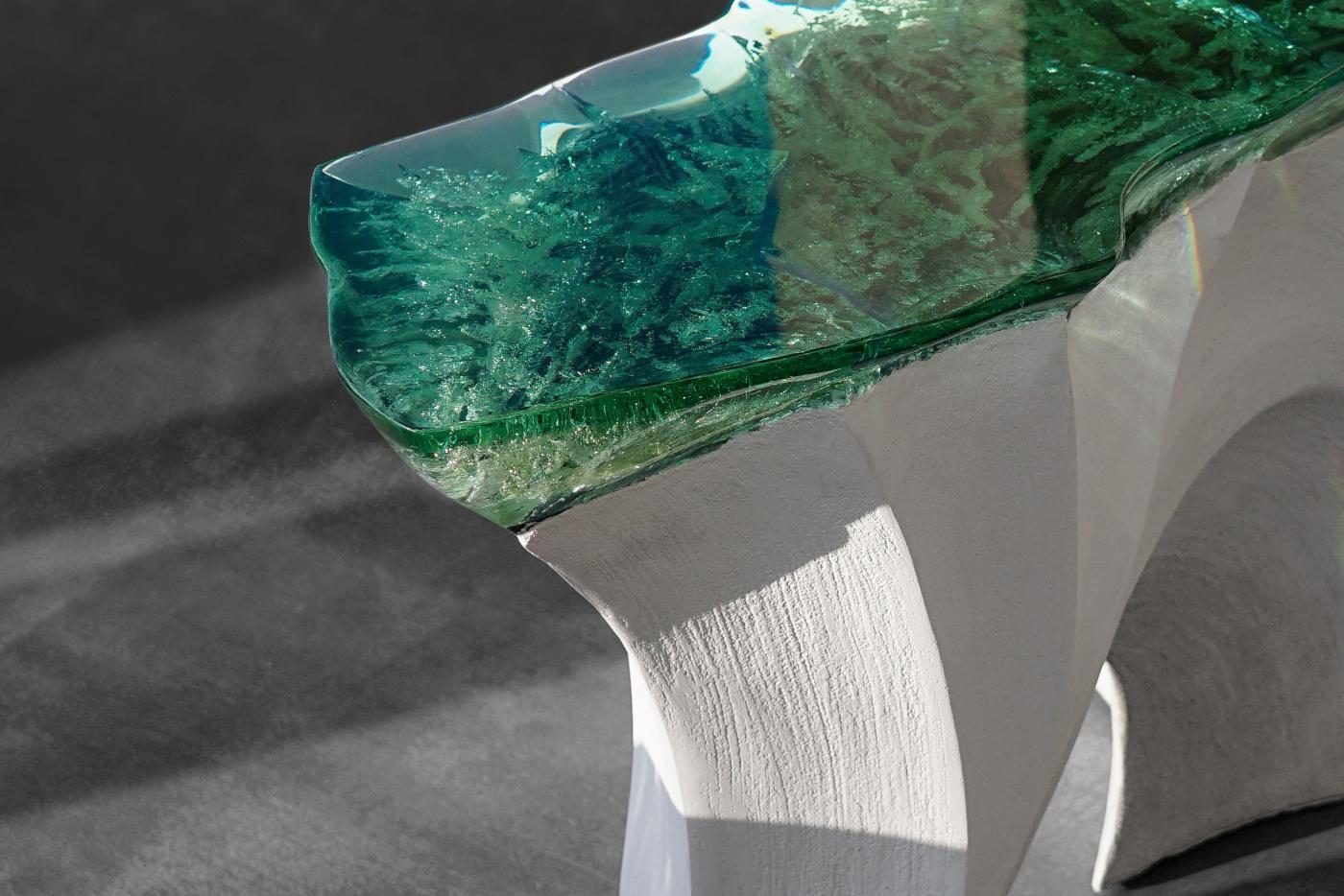 EDUARD LOCOTA - Etretat Bench/ Console - Sculpture by Eduard Locota