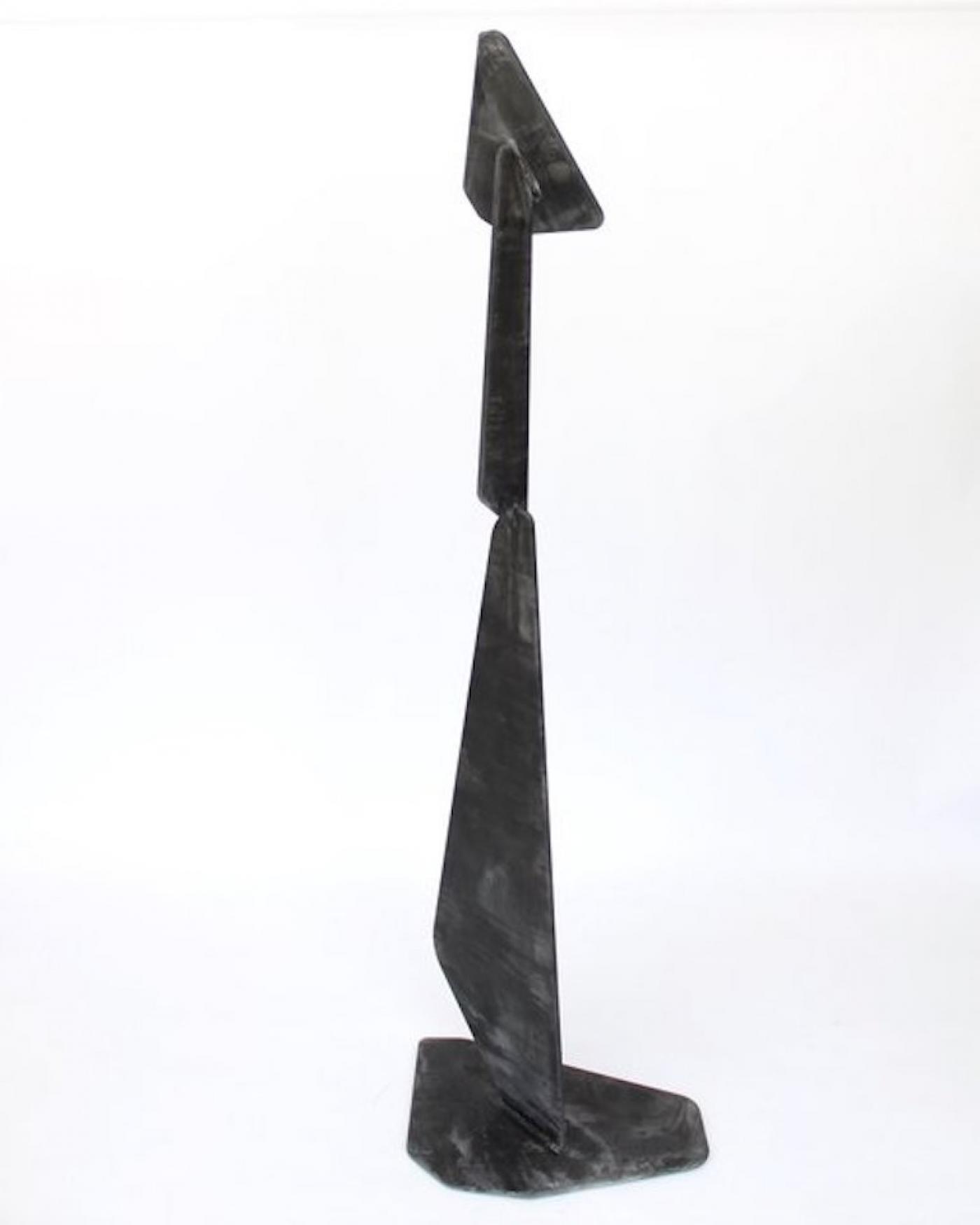 ELLIOT BERGMAN - ELLIOT BERGMAN PATINATED ALUMINUM POLYGON SCULPTURE